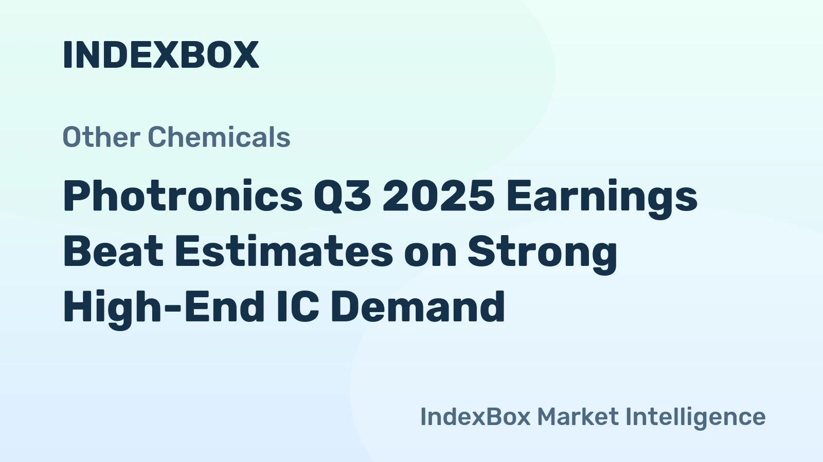 Photronics Q3 2025 Earnings Beat Estimates on Strong High-End IC Demand