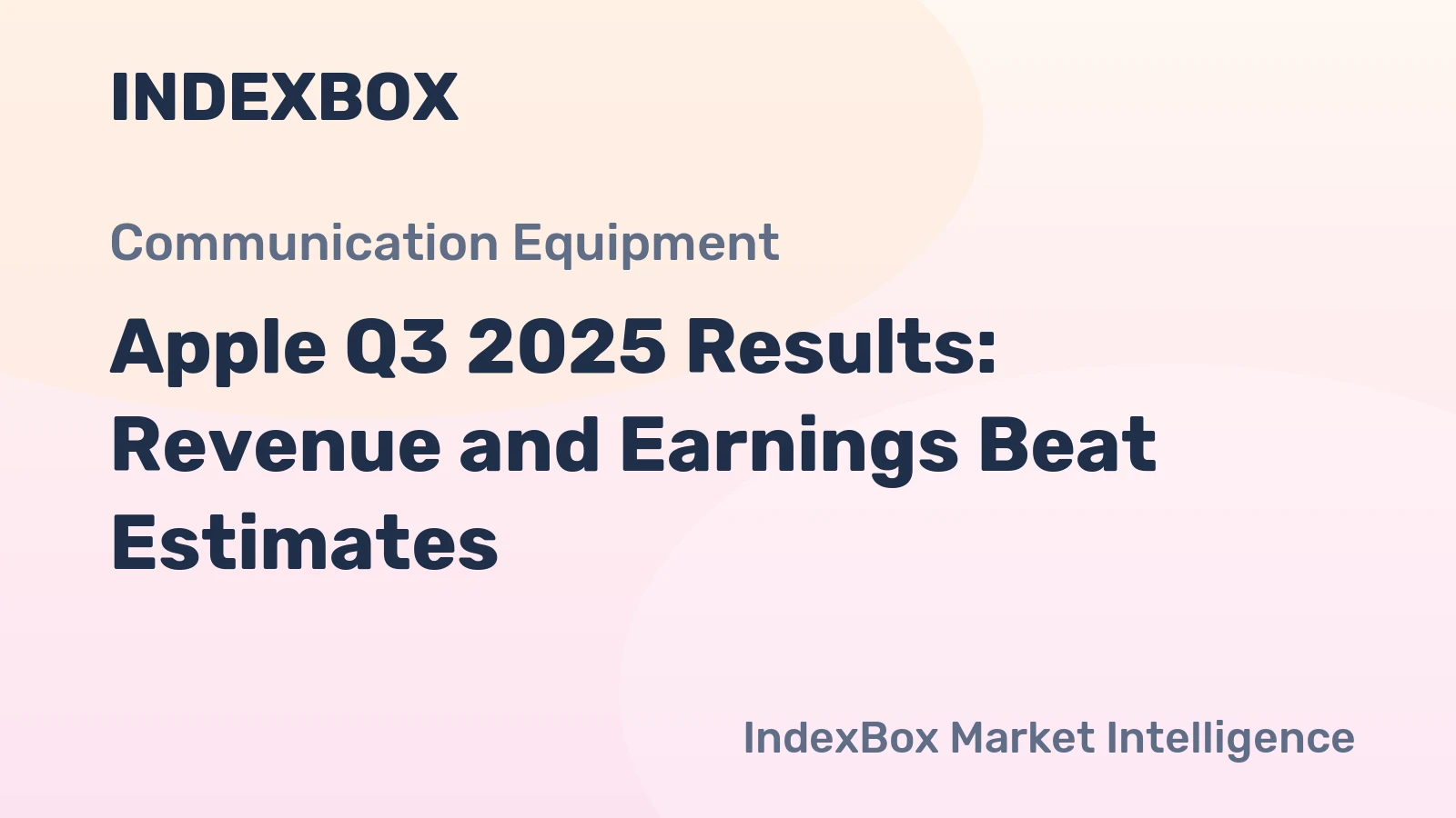 Apple Q3 2025 Results: Revenue and Earnings Beat Estimates