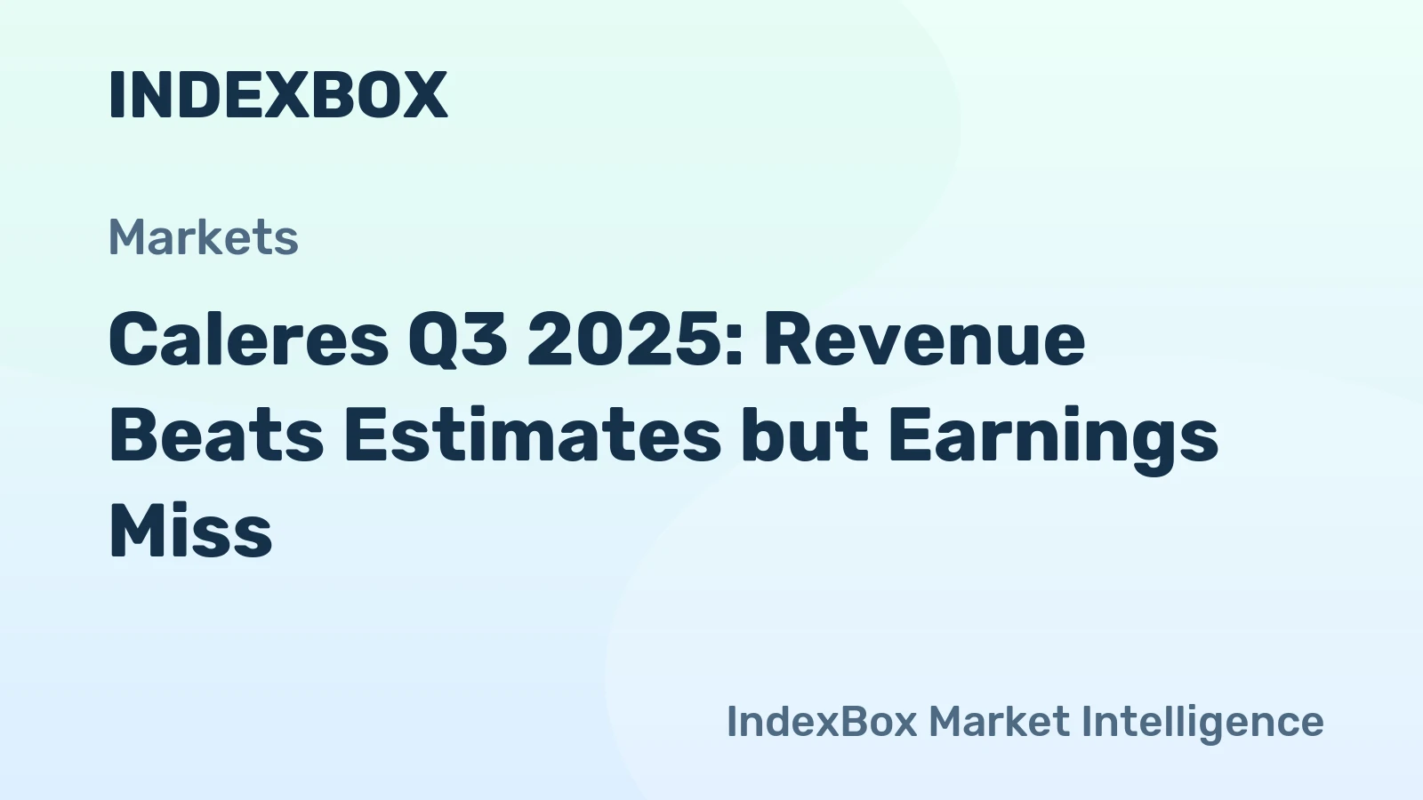 Caleres Q3 2025: Revenue Beats Estimates but Earnings Miss
