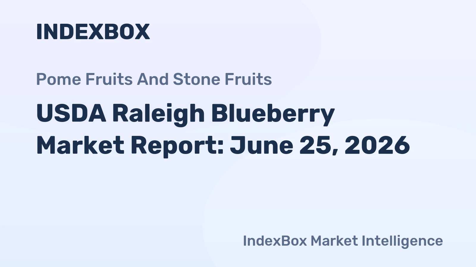 USDA Raleigh Blueberry Market Report: June 25, 2026