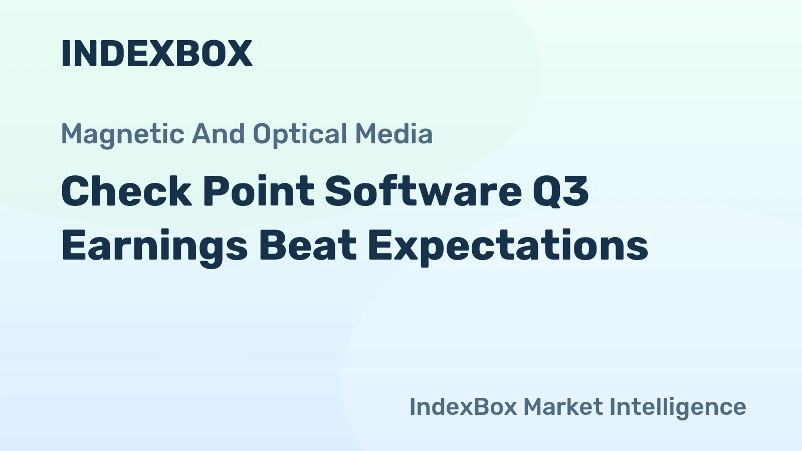 Check Point Software Q3 Earnings Beat Expectations