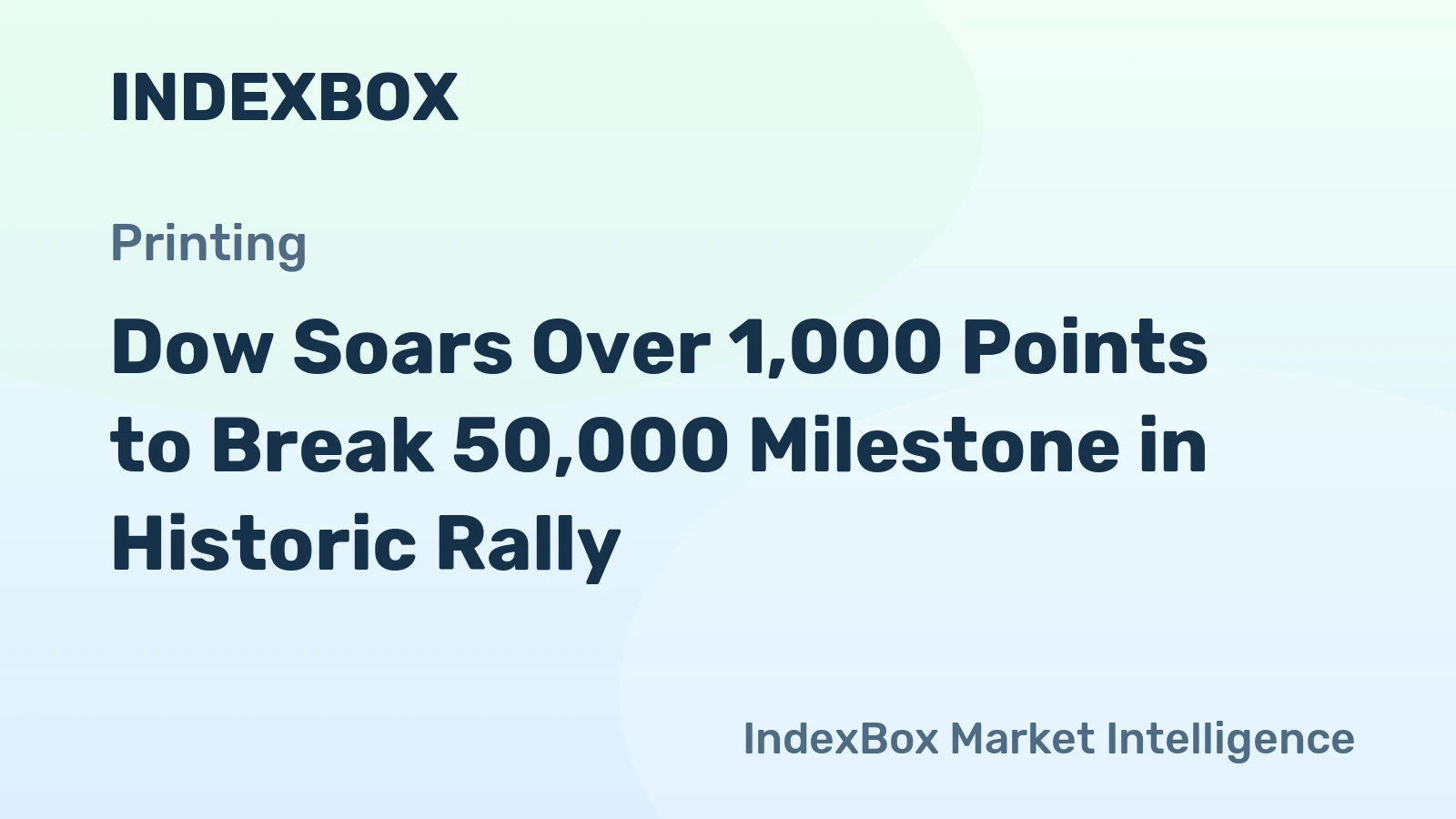 Dow Soars Over 1,000 Points to Break 50,000 Milestone in Historic Rally