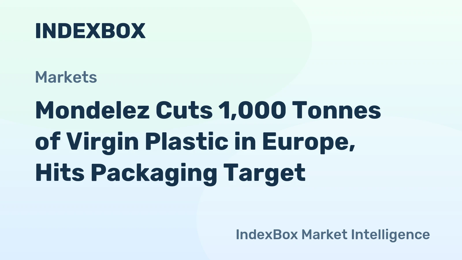 Mondelez Cuts 1,000 Tonnes of Virgin Plastic in Europe, Hits Packaging Target