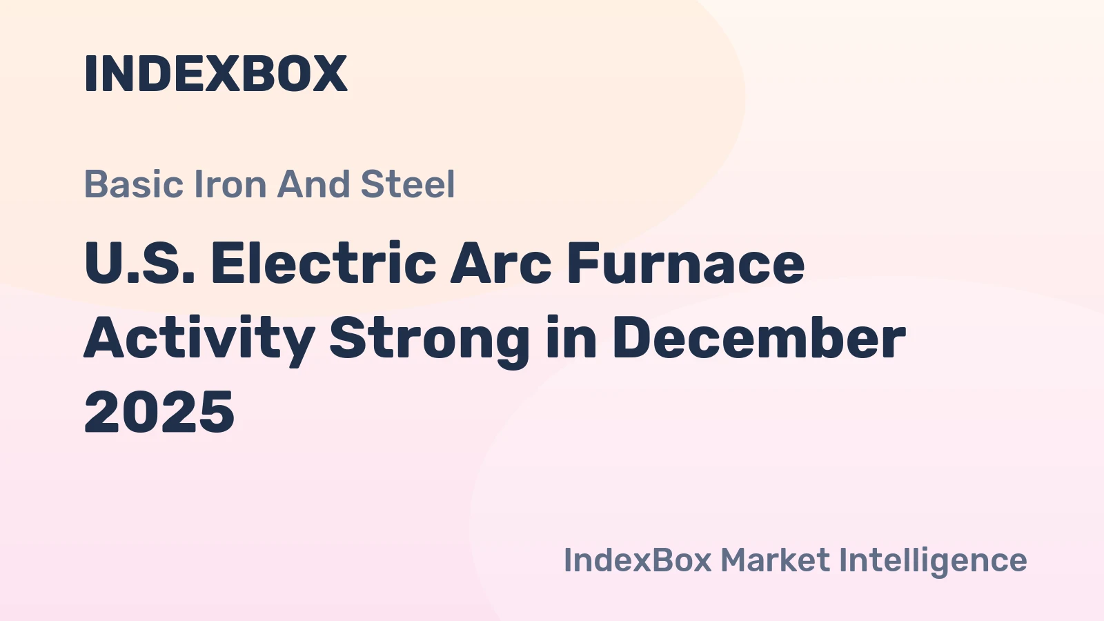U.S. Electric Arc Furnace Activity Strong in December 2025