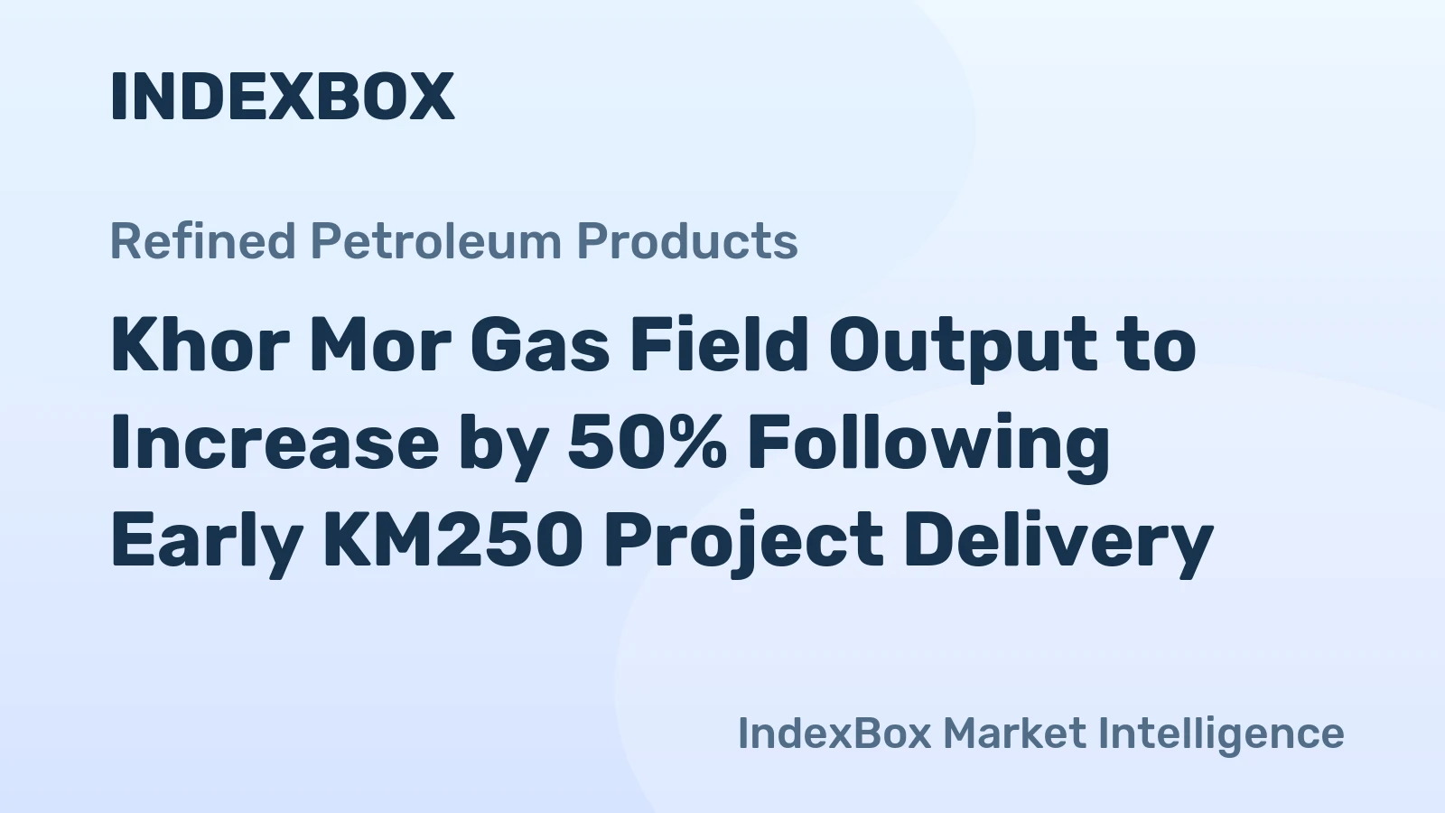 Khor Mor Gas Field Output to Increase by 50% Following Early KM250 Project Delivery