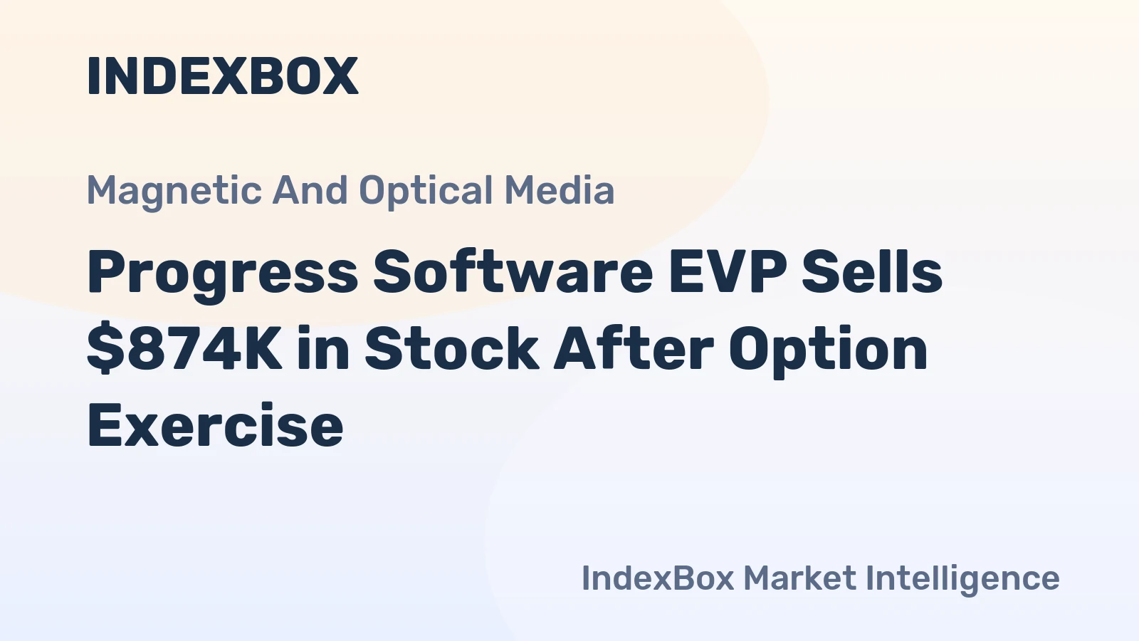 Progress Software EVP Sells $874K in Stock After Option Exercise