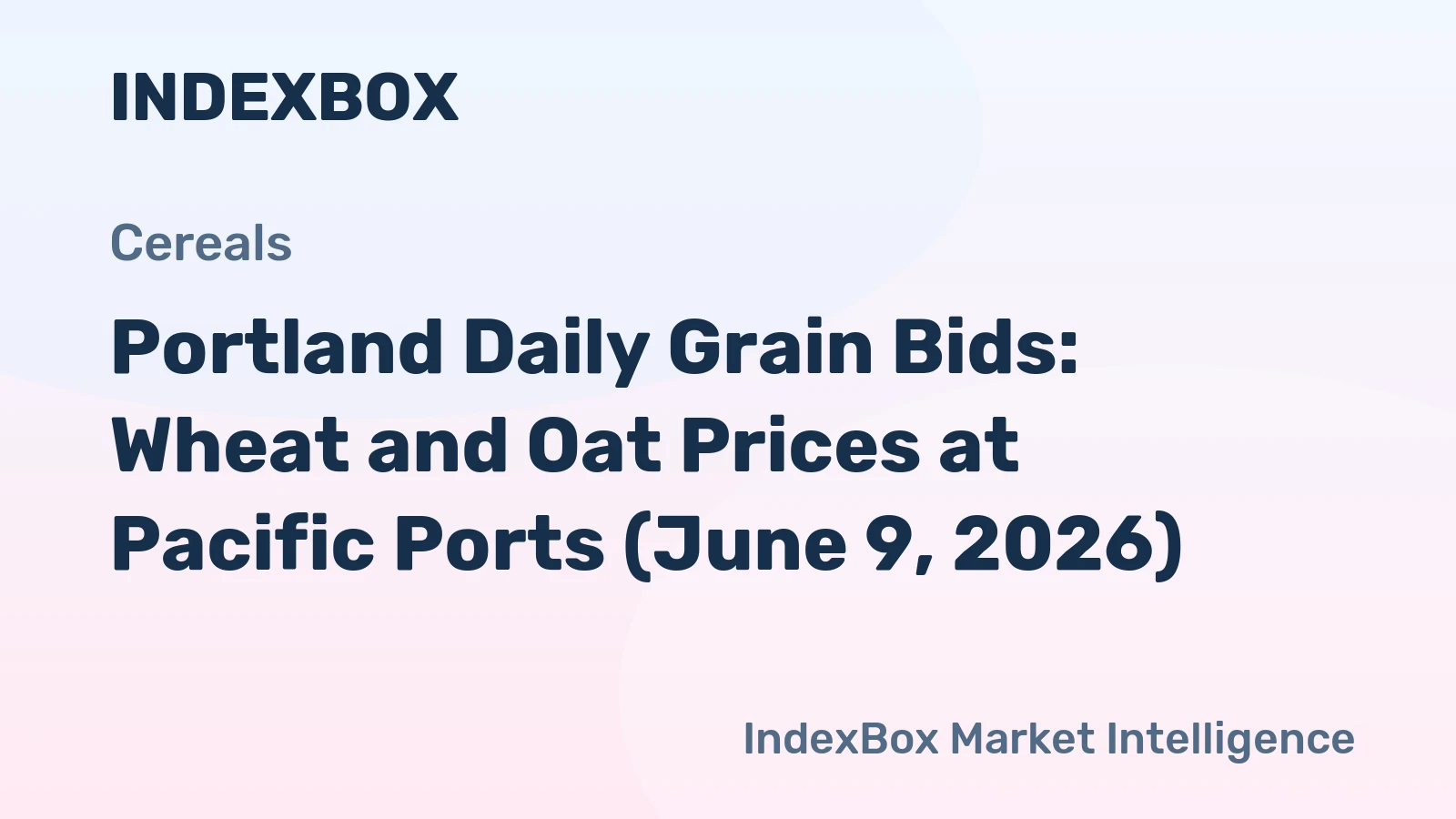 Portland Daily Grain Bids: Wheat and Oat Prices at Pacific Ports (June 9, 2026)