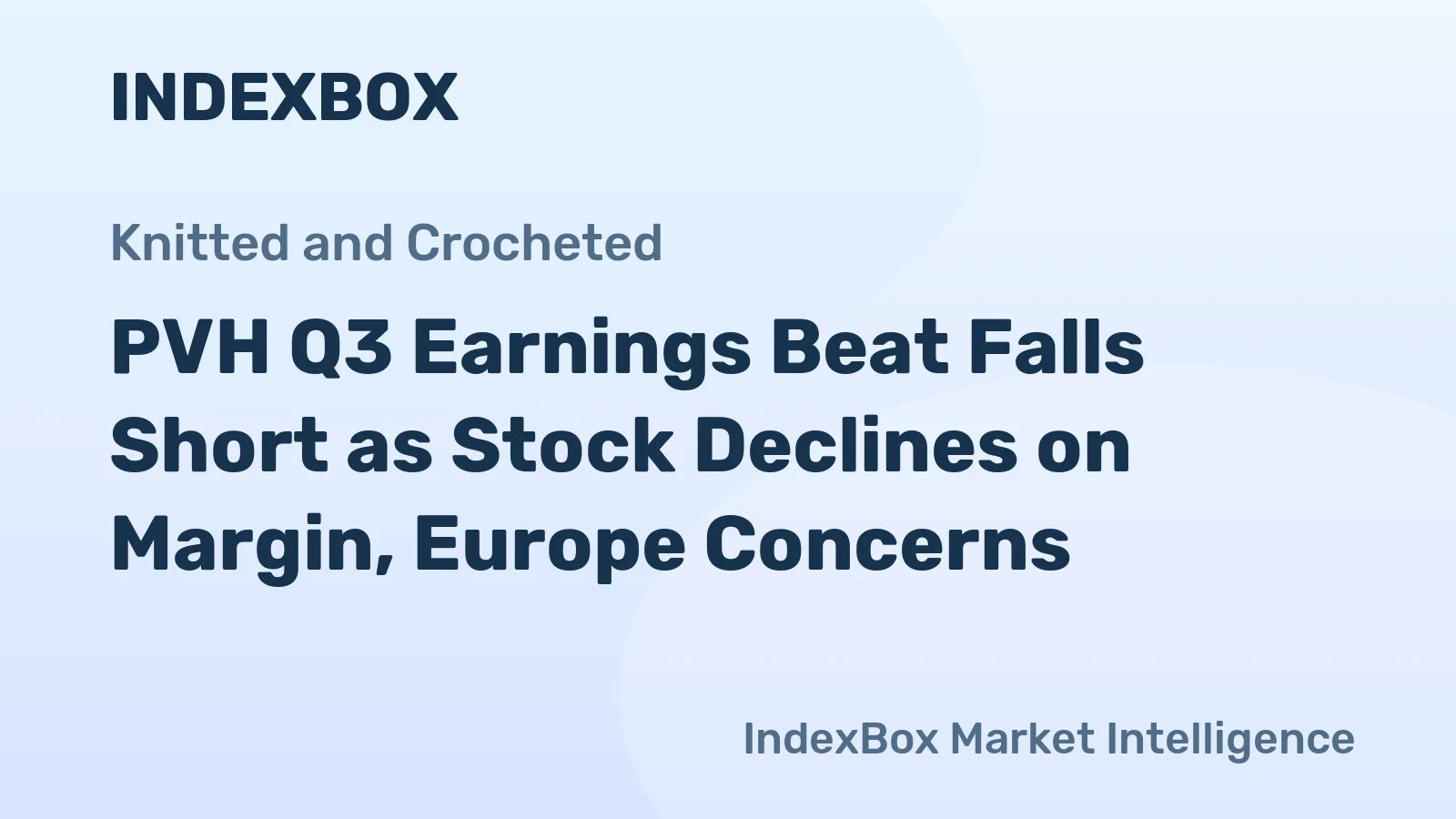PVH Q3 Earnings Beat Falls Short as Stock Declines on Margin, Europe Concerns