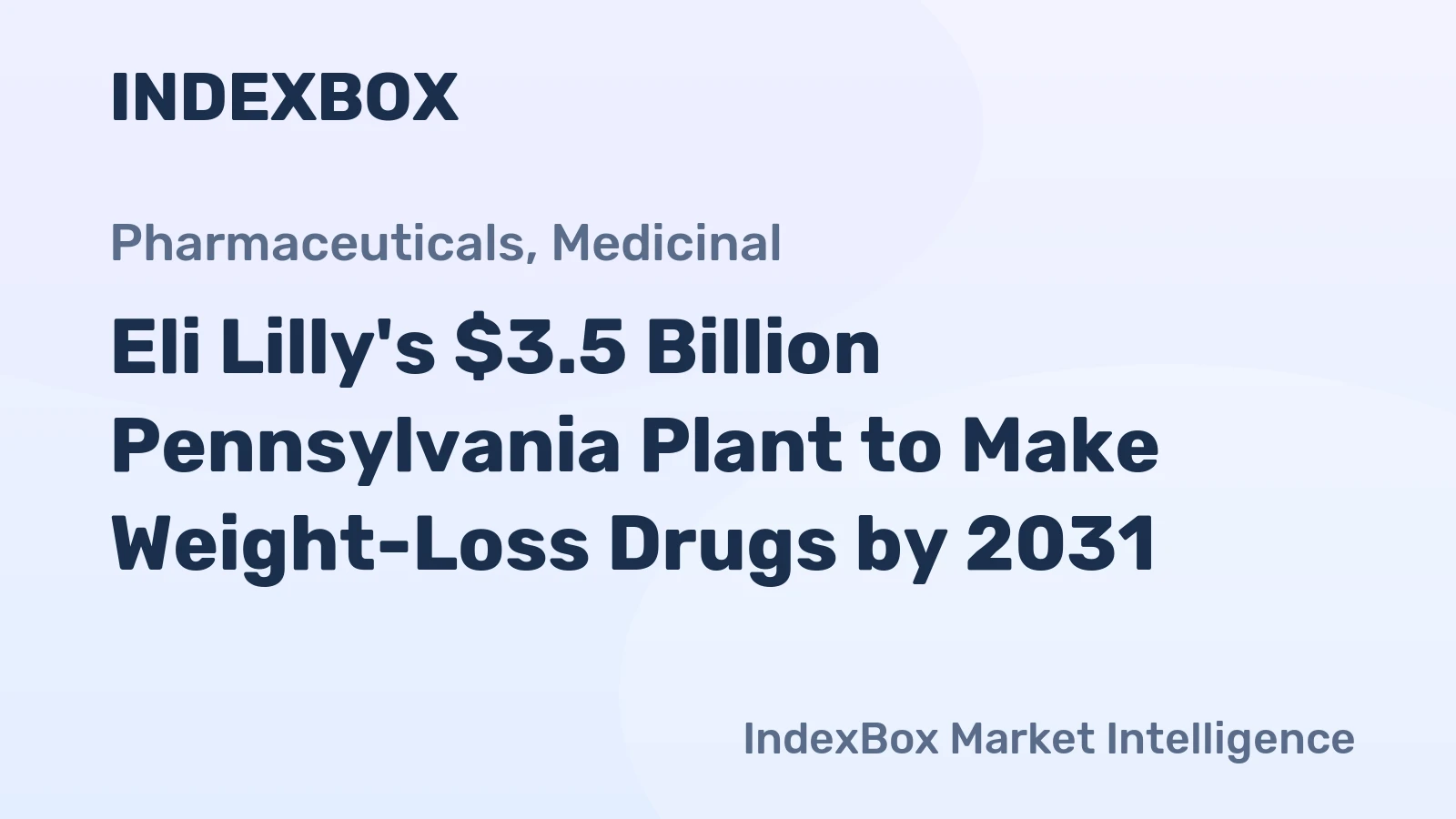 Eli Lilly's $3.5 Billion Pennsylvania Plant to Make Weight-Loss Drugs by 2031