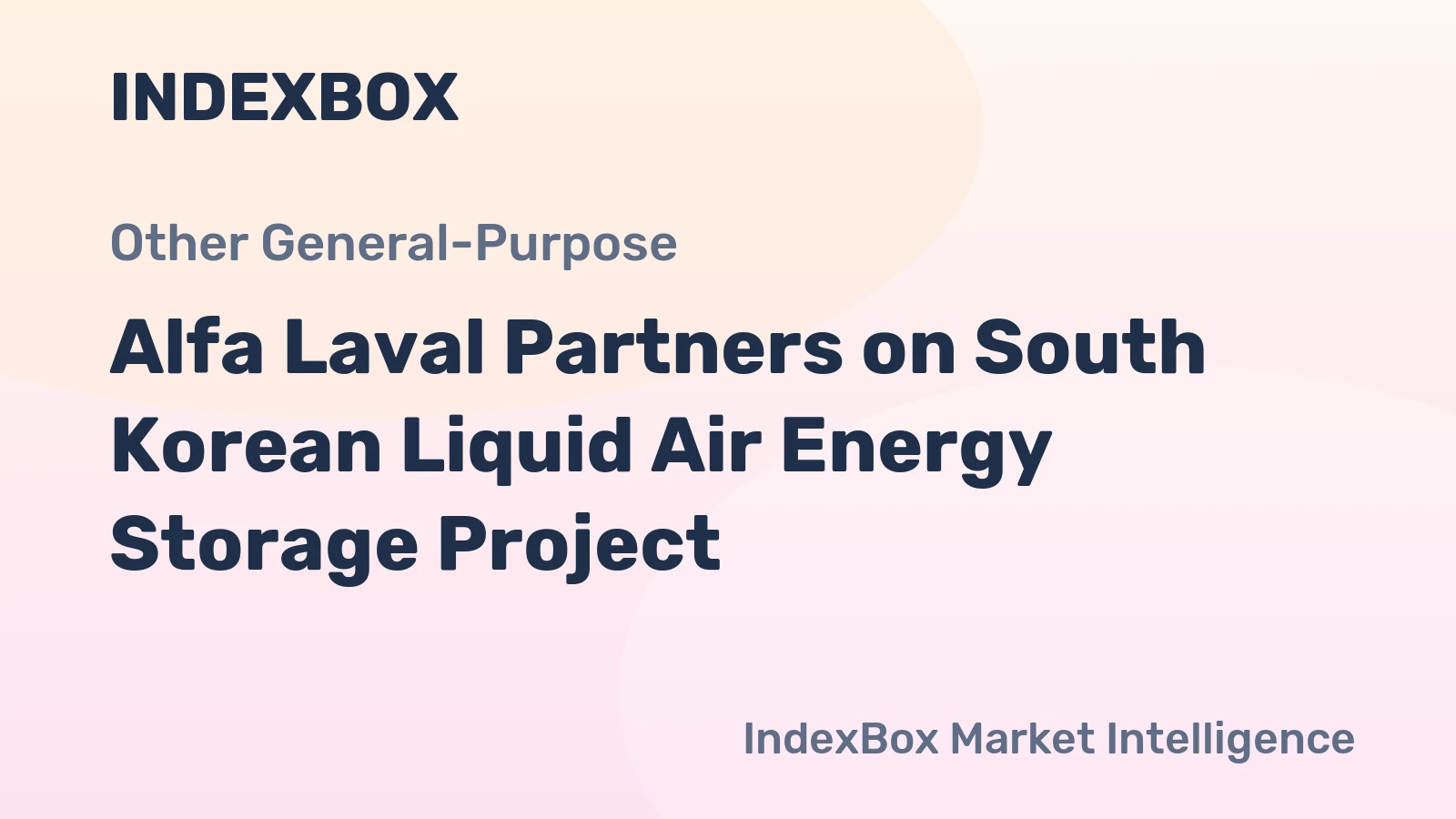 Alfa Laval Partners on South Korean Liquid Air Energy Storage Project