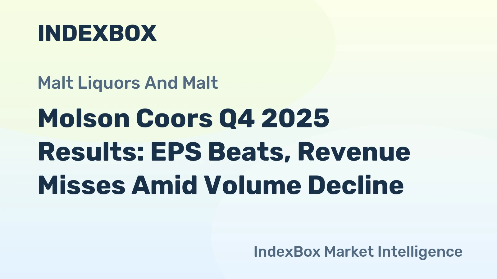 Molson Coors Q4 2025 Results: EPS Beats, Revenue Misses Amid Volume Decline