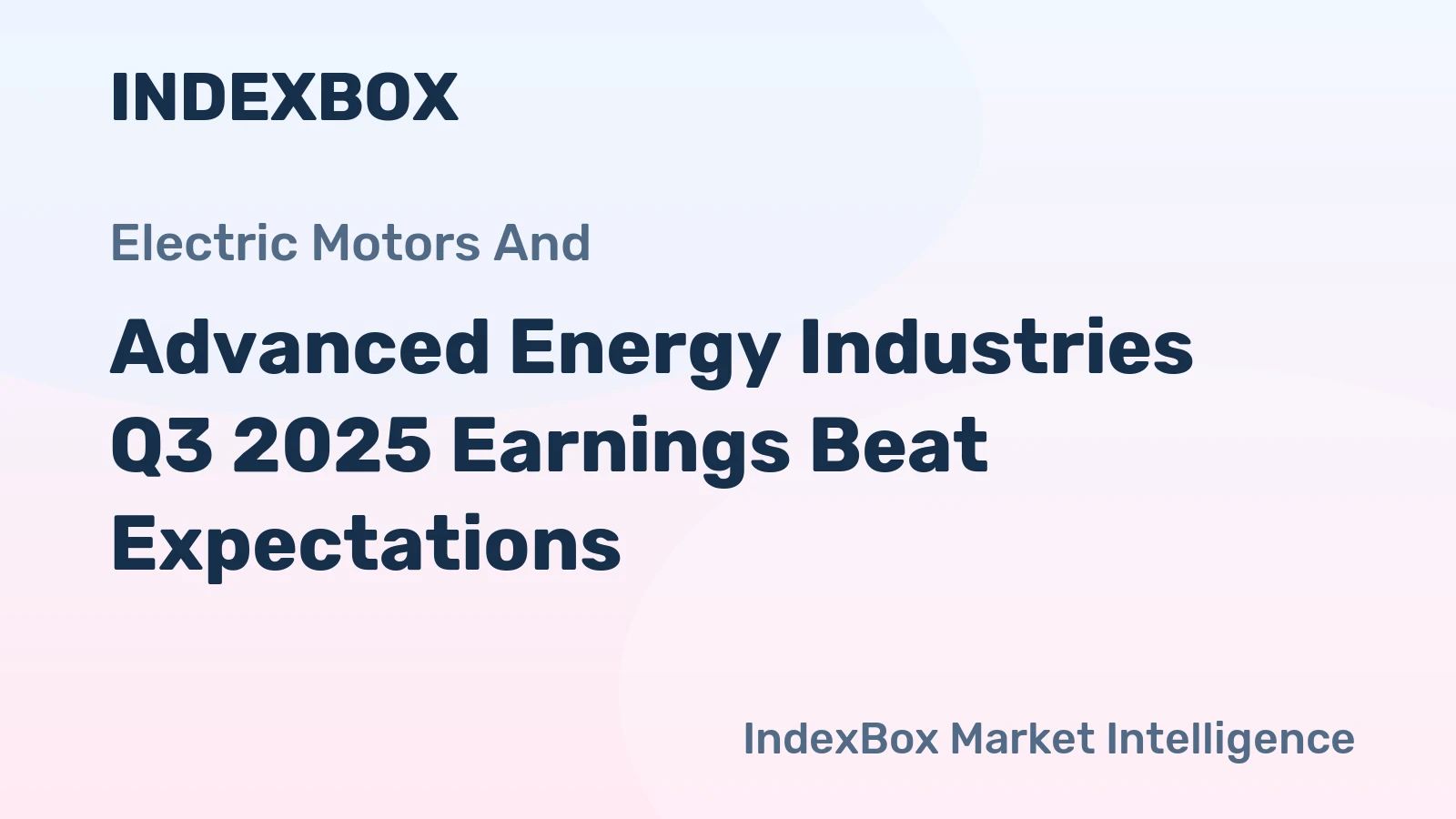 Advanced Energy Industries Q3 2025 Earnings Beat Expectations