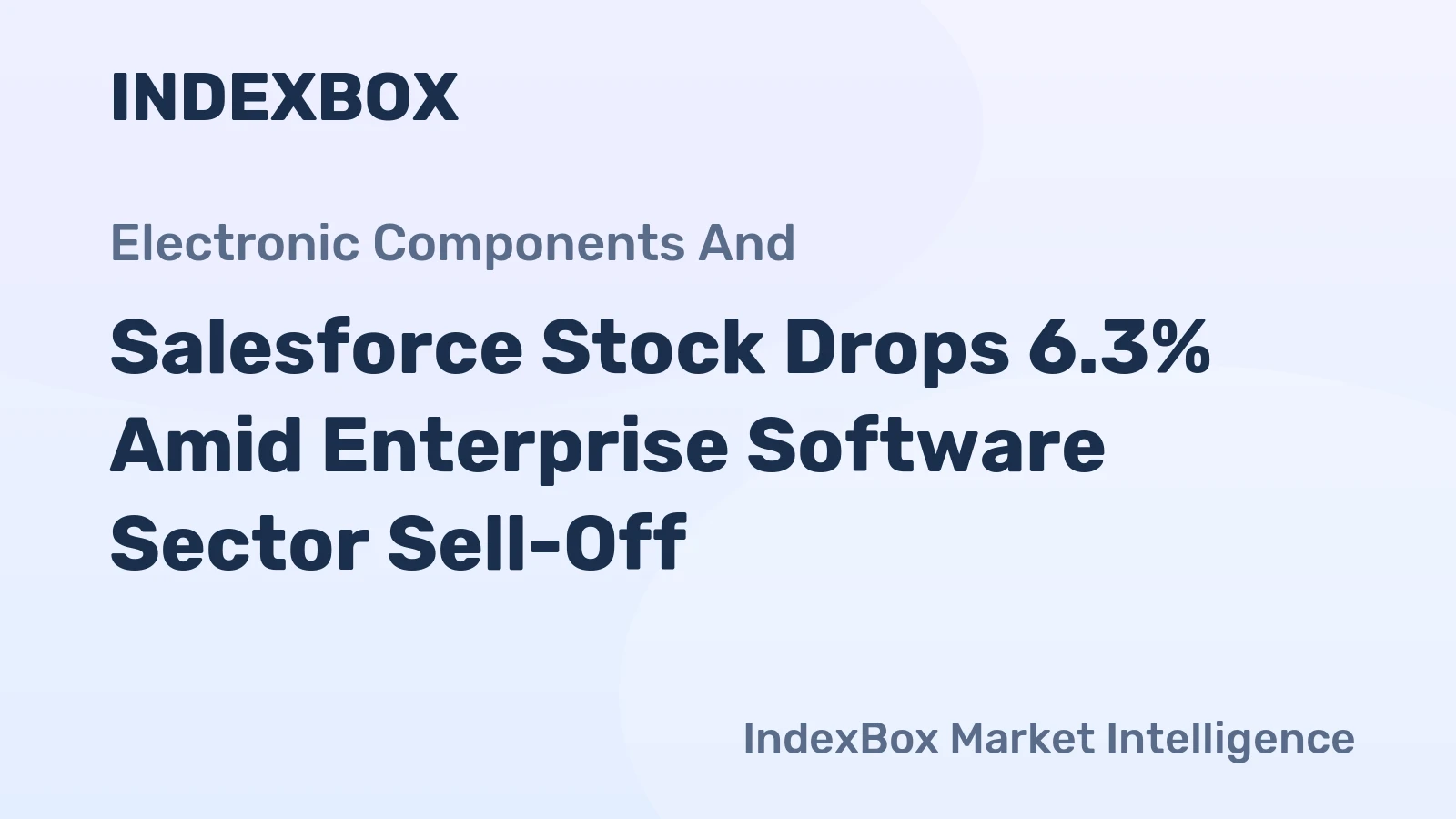 Salesforce Stock Drops 6.3% Amid Enterprise Software Sector Sell-Off