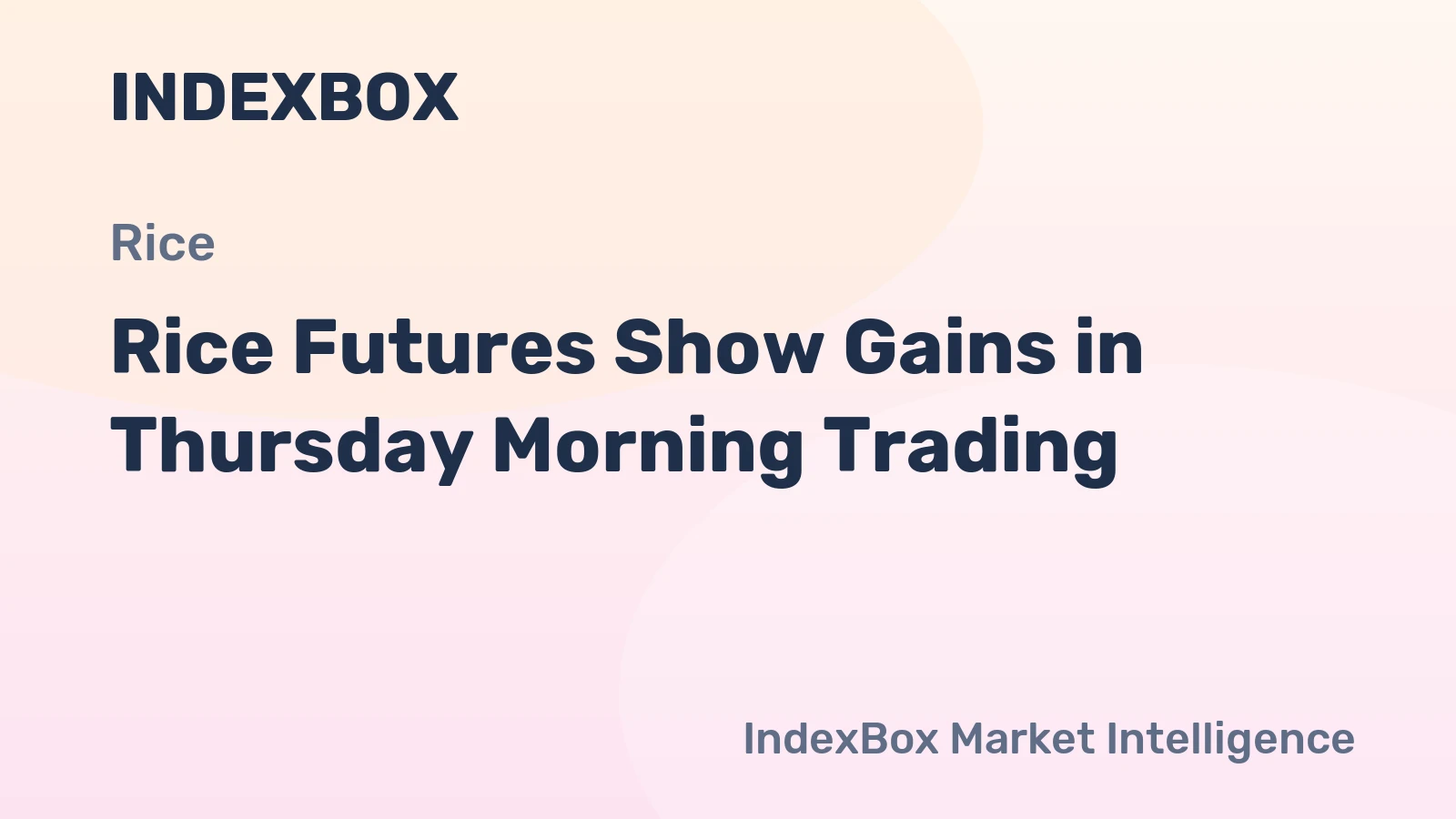 Rice Futures Show Gains in Thursday Morning Trading