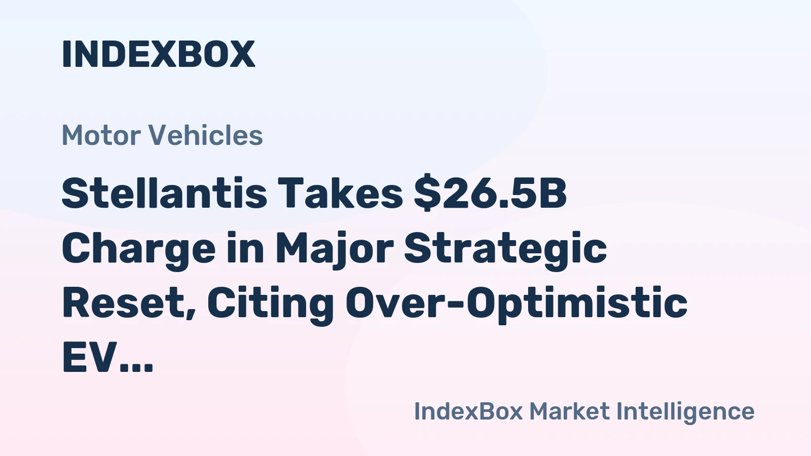 Stellantis Takes $26.5B Charge in Major Strategic Reset, Citing Over-Optimistic EV Demand