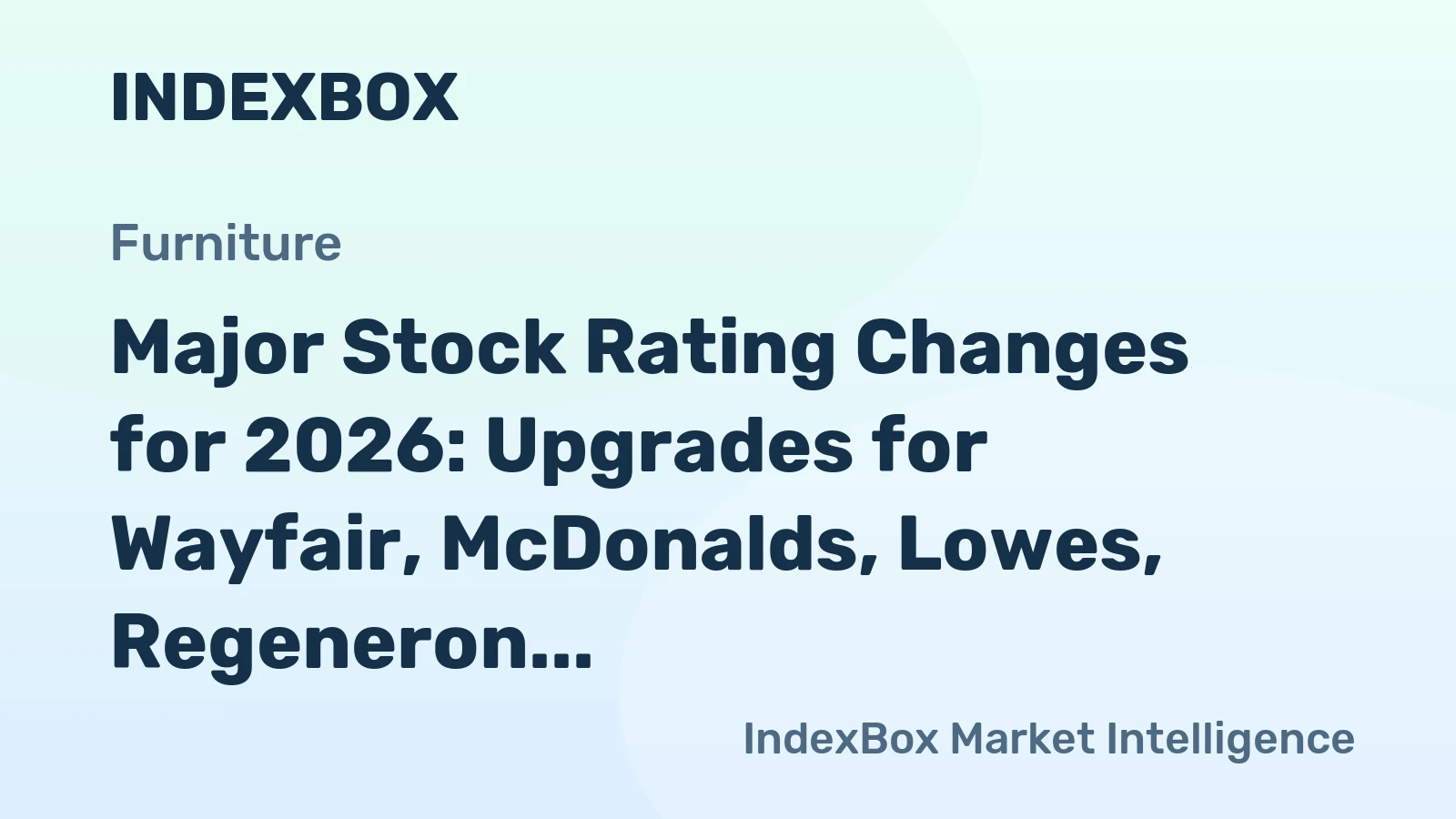 Major Stock Rating Changes for 2026: Upgrades for Wayfair, McDonalds, Lowes, Regeneron & Downgrades for First Solar, Yum! Brands, Union Pacific