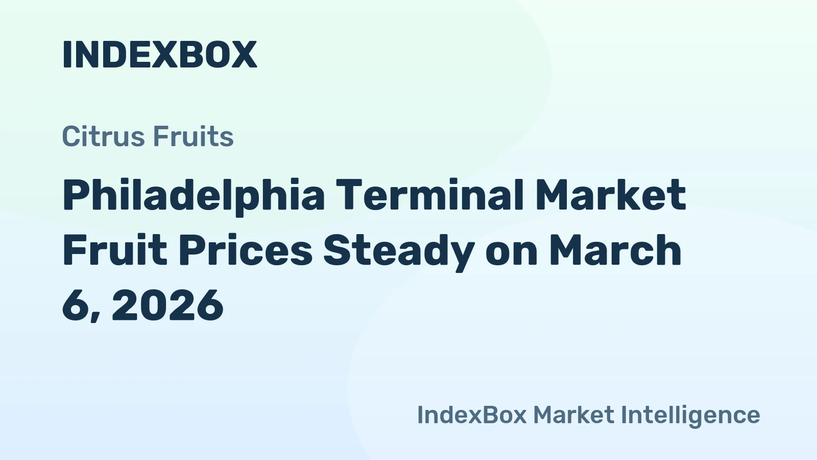 Philadelphia Terminal Market Fruit Prices Steady on March 6, 2026