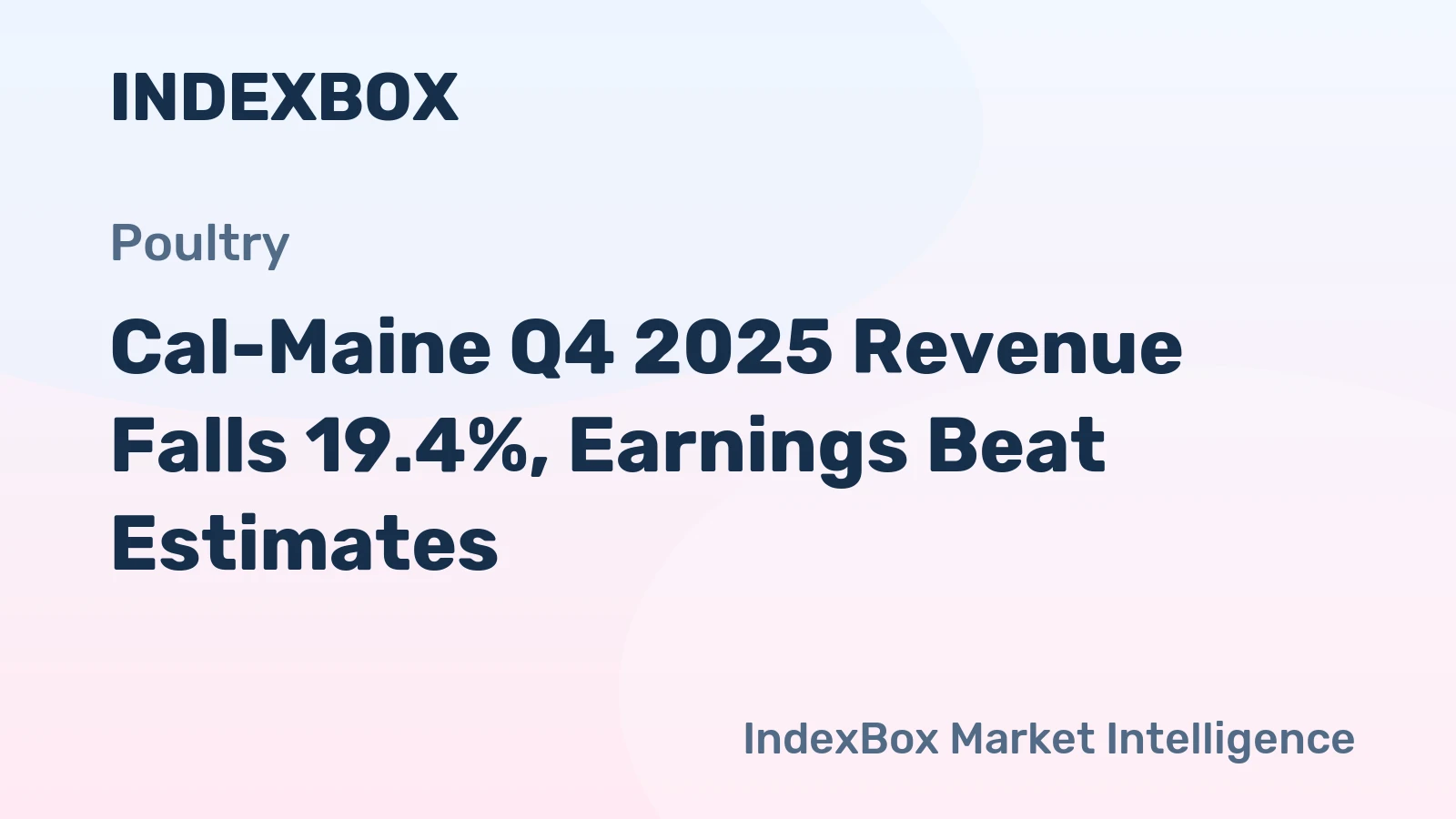 Cal-Maine Q4 2025 Revenue Falls 19.4%, Earnings Beat Estimates