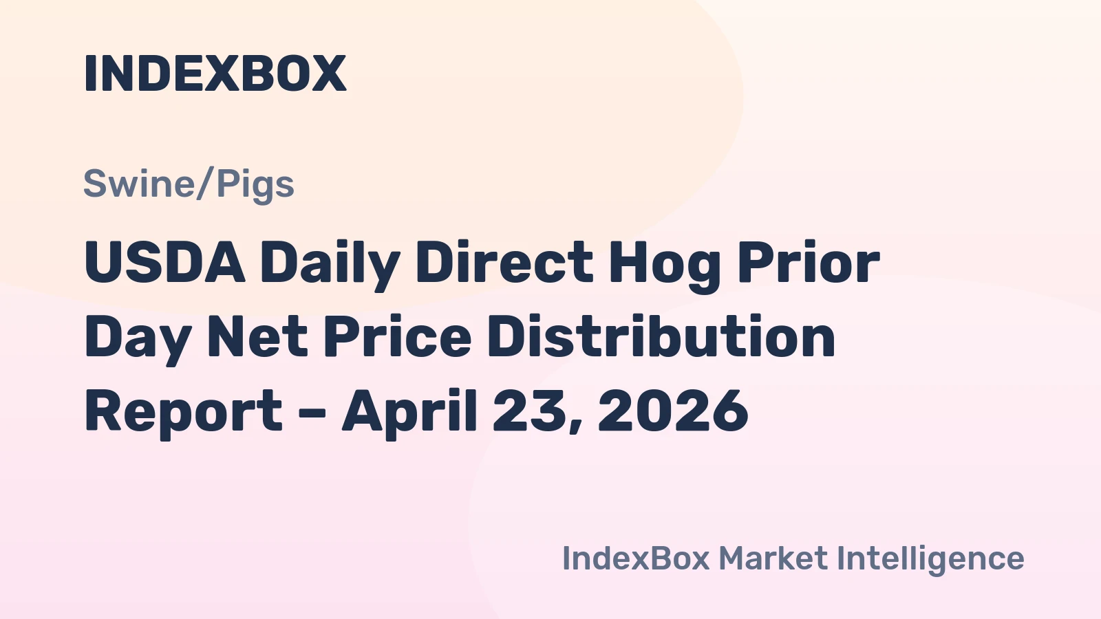 USDA Daily Direct Hog Prior Day Net Price Distribution Report – April 23, 2026