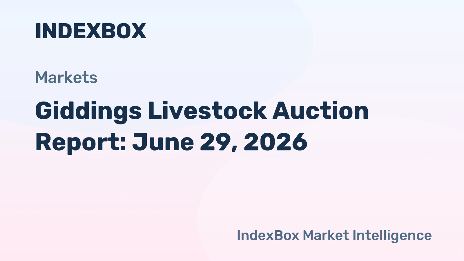 Giddings Livestock Auction Report: June 29, 2026