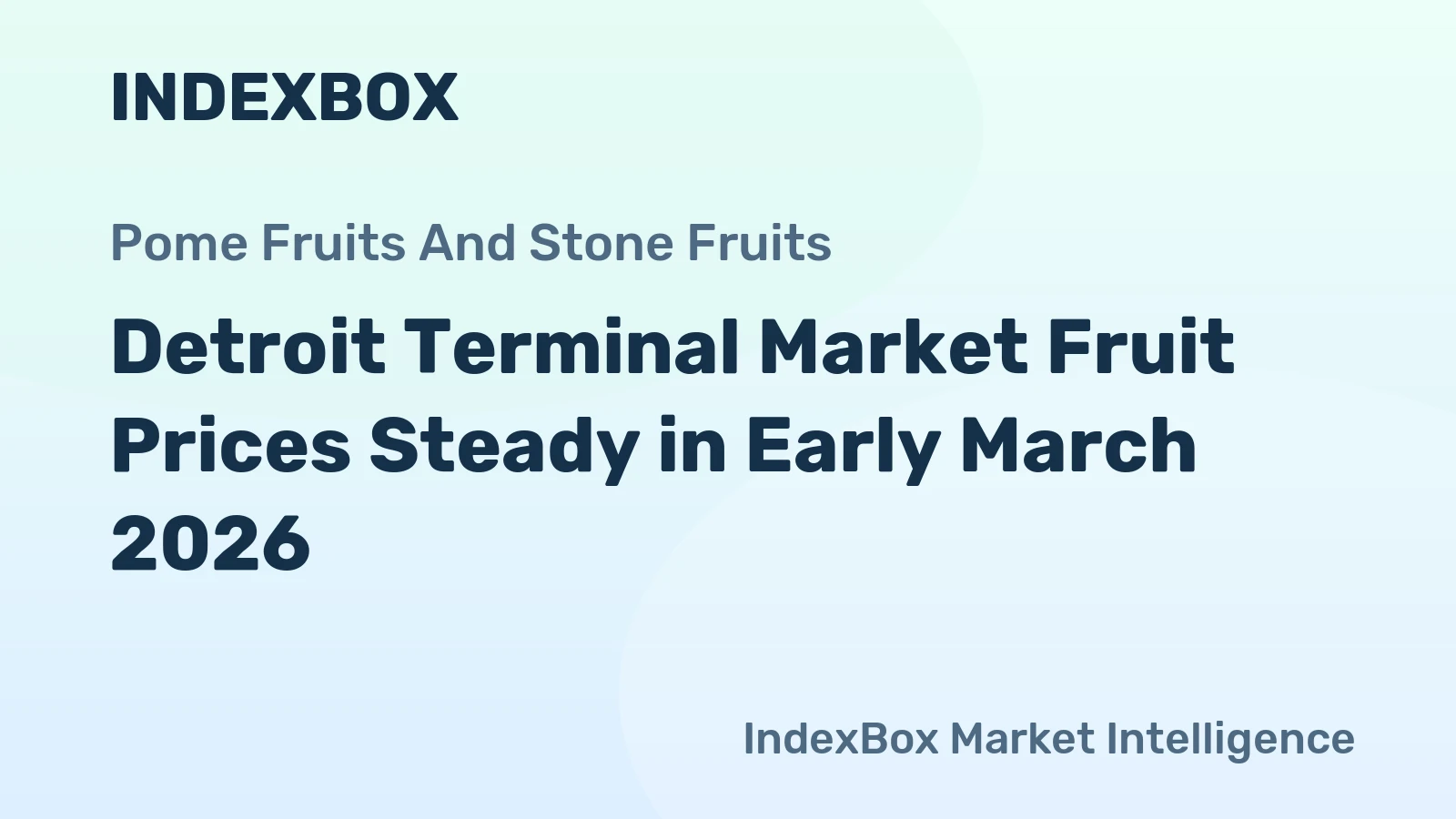 Detroit Terminal Market Fruit Prices Steady in Early March 2026