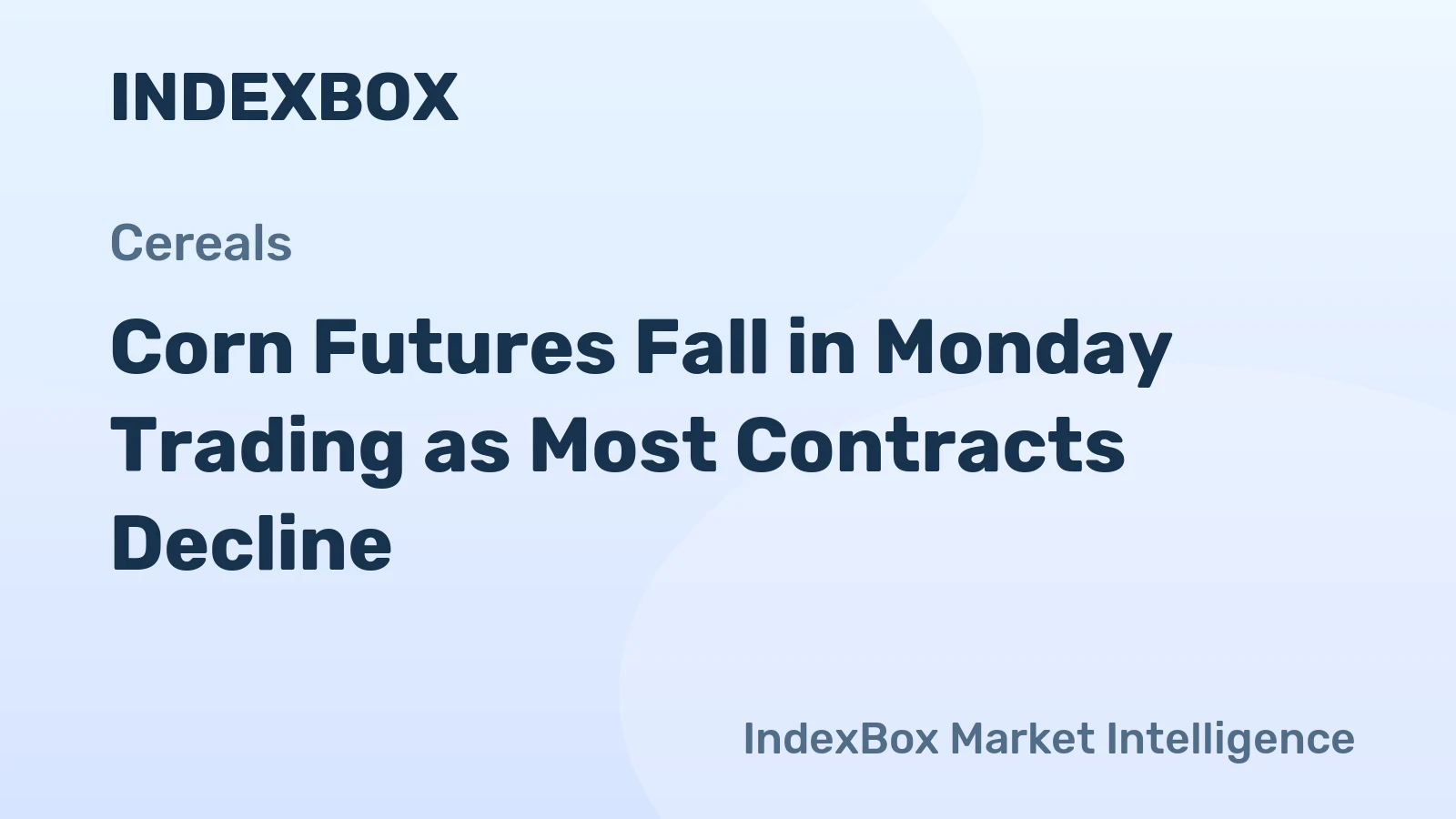 Corn Futures Fall in Monday Trading as Most Contracts Decline