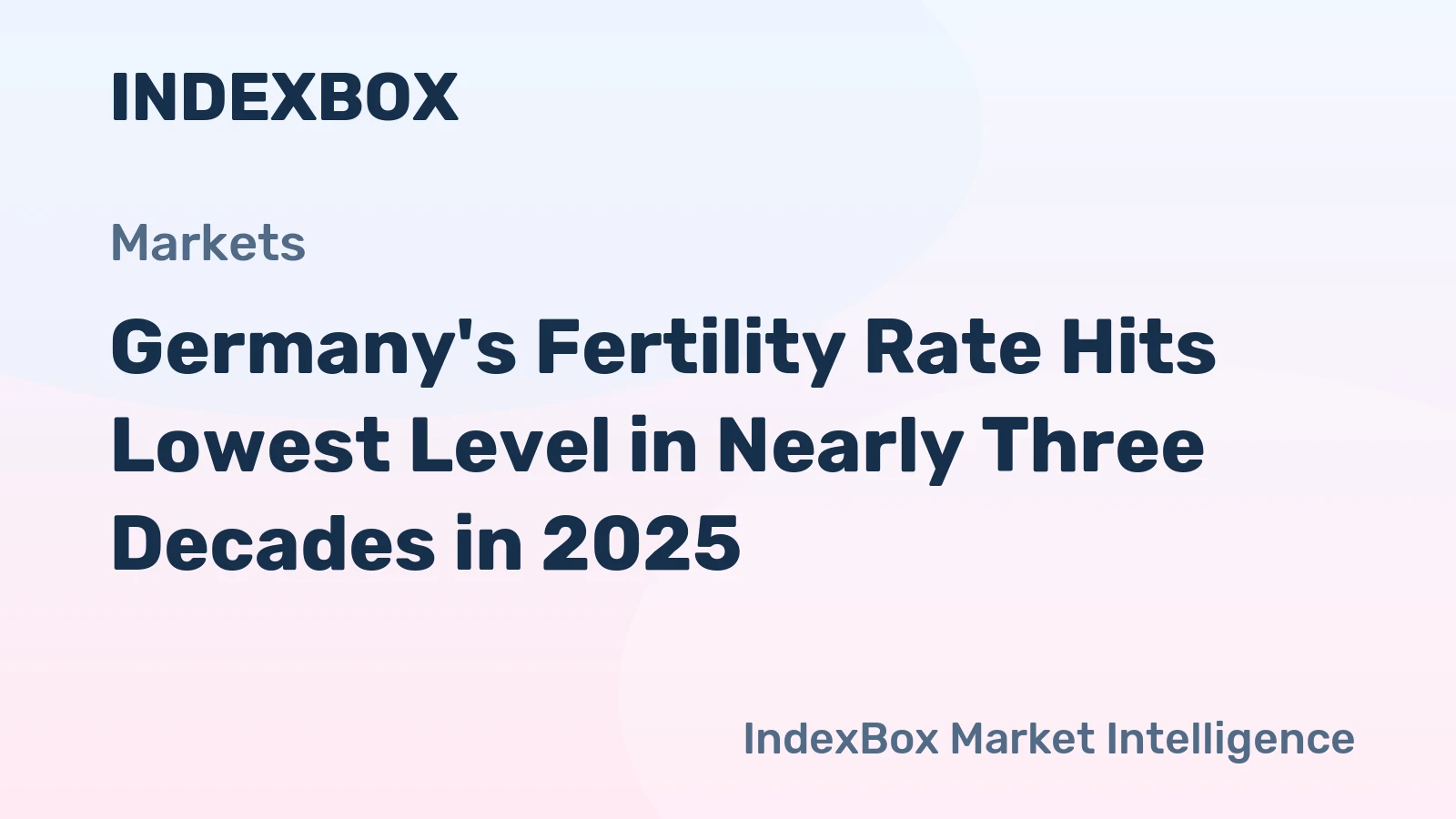 Germany's Fertility Rate Hits Lowest Level in Nearly Three Decades in 2025