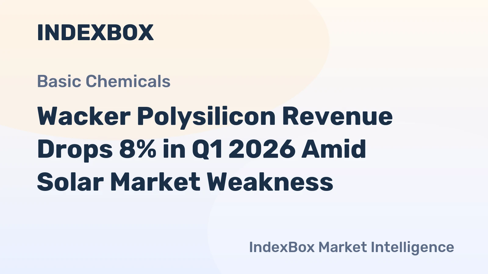 Wacker Polysilicon Revenue Drops 8% in Q1 2026 Amid Solar Market Weakness
