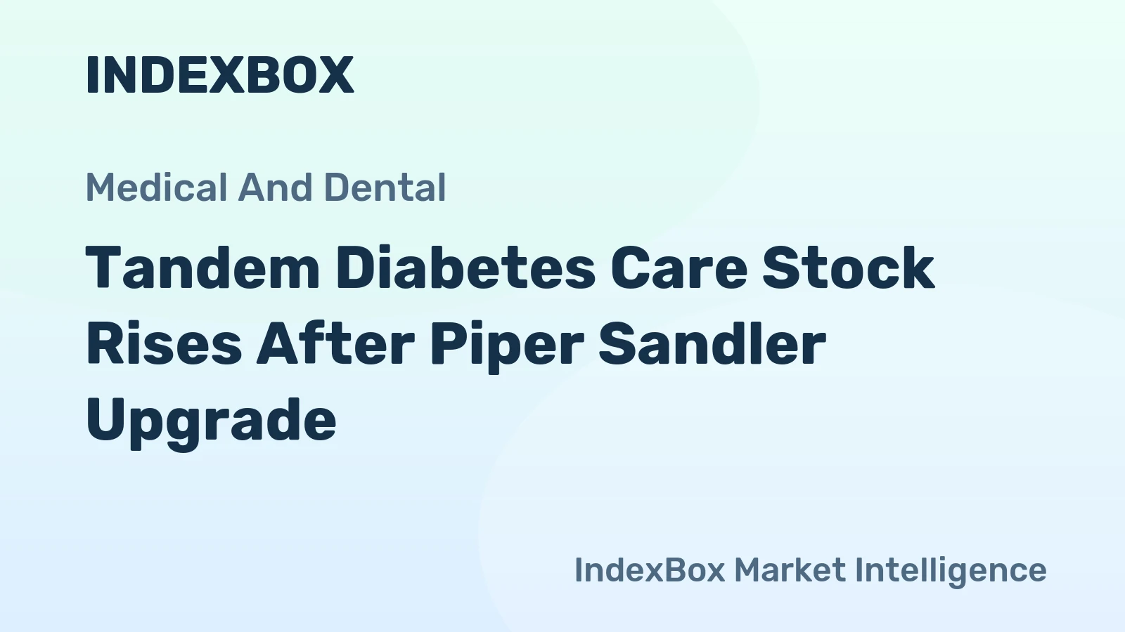 Tandem Diabetes Care Stock Rises After Piper Sandler Upgrade