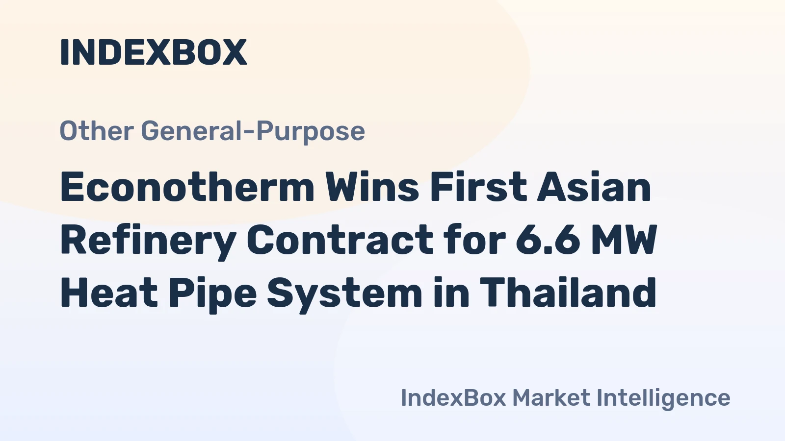 Econotherm Wins First Asian Refinery Contract for 6.6 MW Heat Pipe System in Thailand