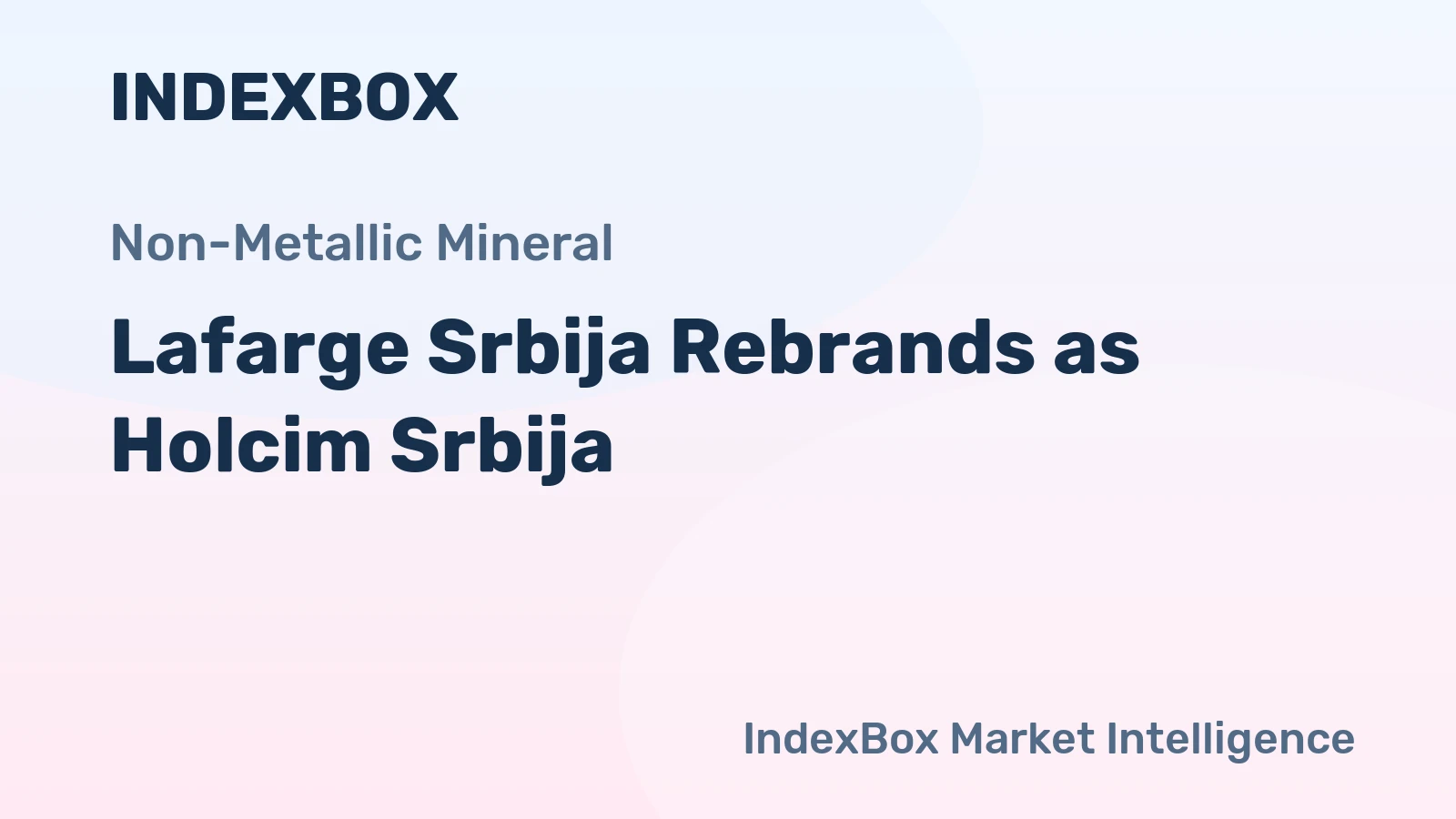 Lafarge Srbija Rebrands as Holcim Srbija