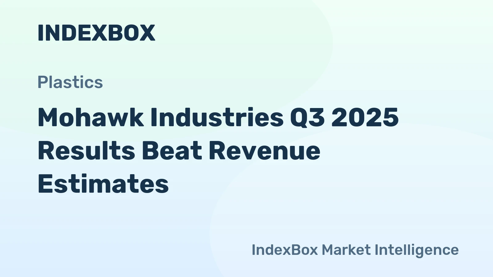 Mohawk Industries Q3 2025 Results Beat Revenue Estimates