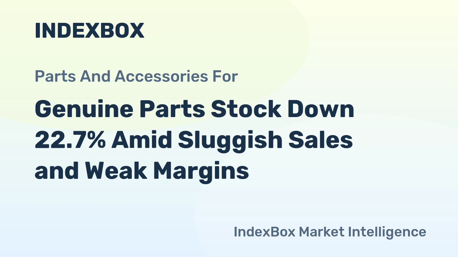 Genuine Parts Stock Down 22.7% Amid Sluggish Sales and Weak Margins