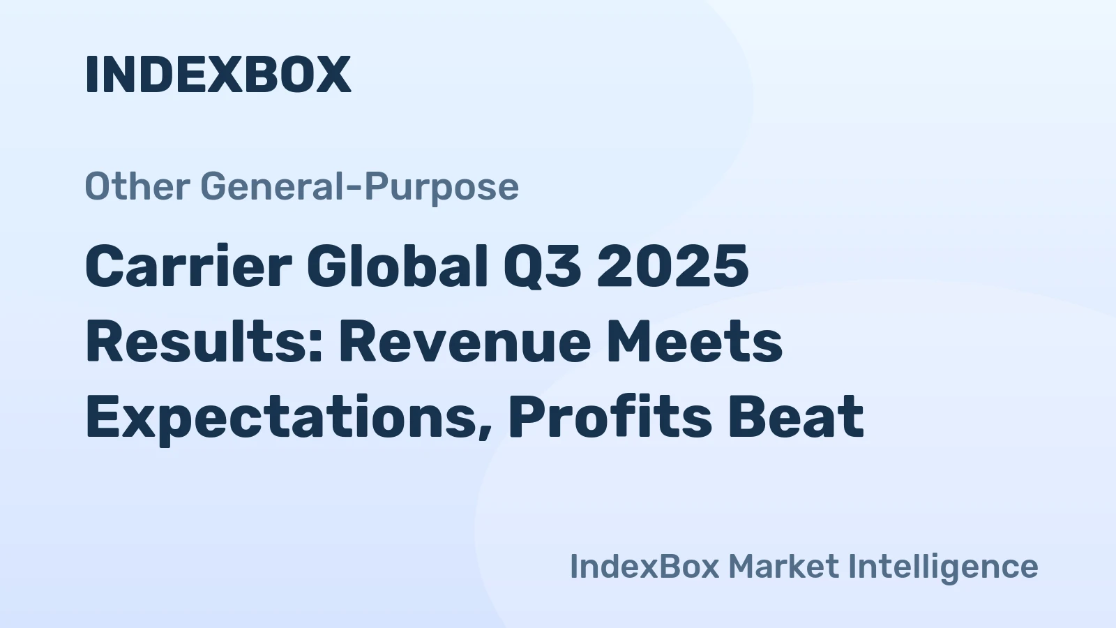 Carrier Global Q3 2025 Results: Revenue Meets Expectations, Profits Beat