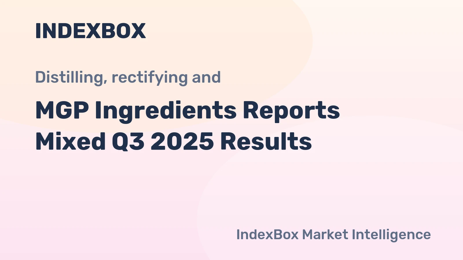 MGP Ingredients Reports Mixed Q3 2025 Results