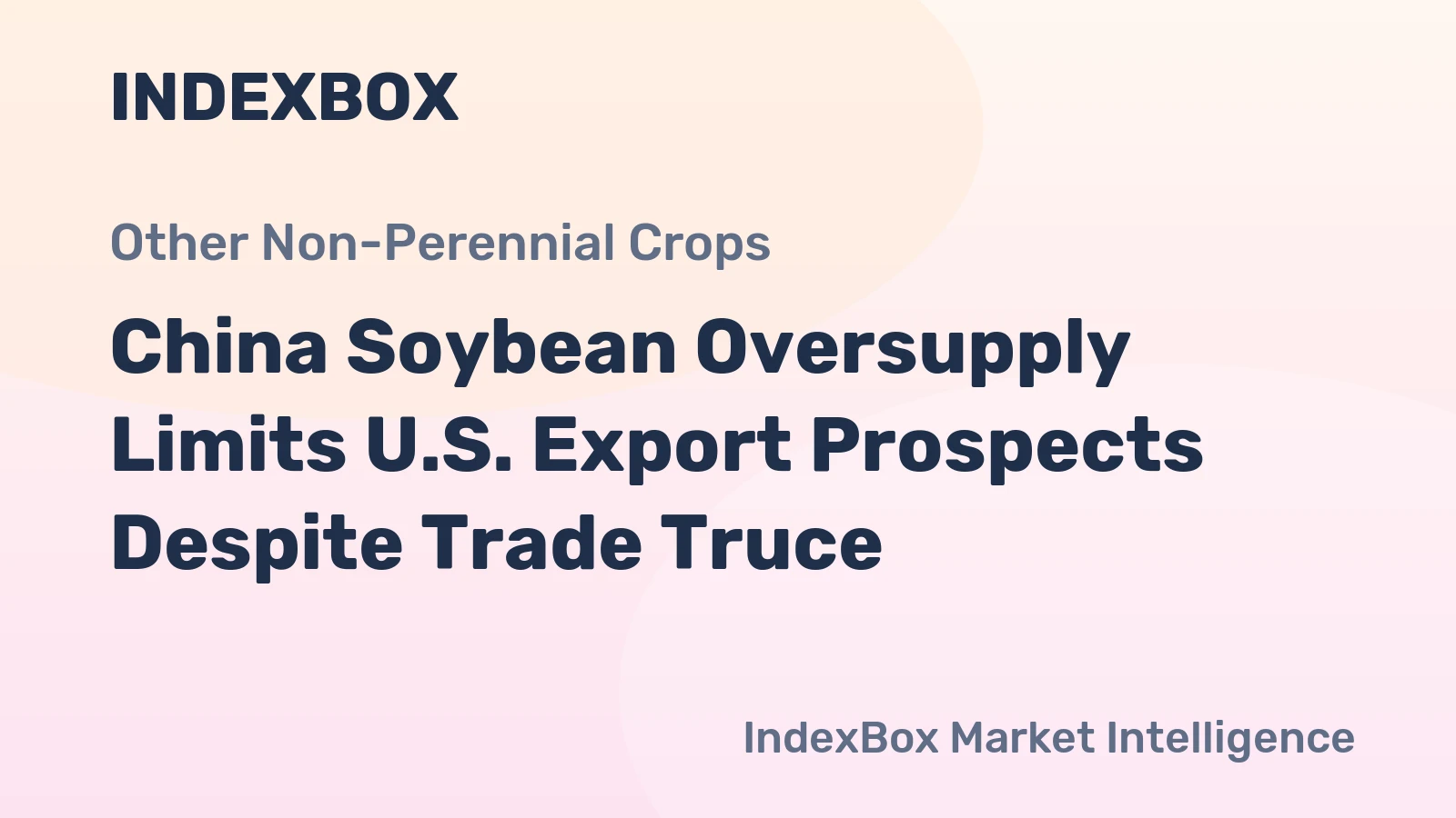 China Soybean Oversupply Limits U.S. Export Prospects Despite Trade Truce
