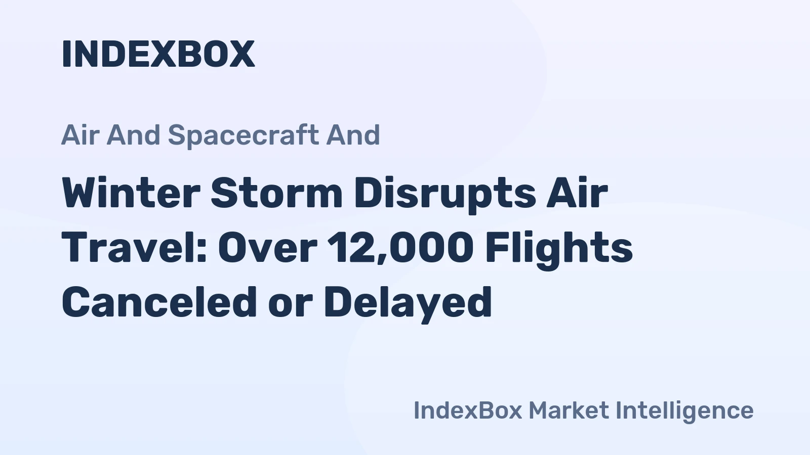 Winter Storm Disrupts Air Travel: Over 12,000 Flights Canceled or Delayed