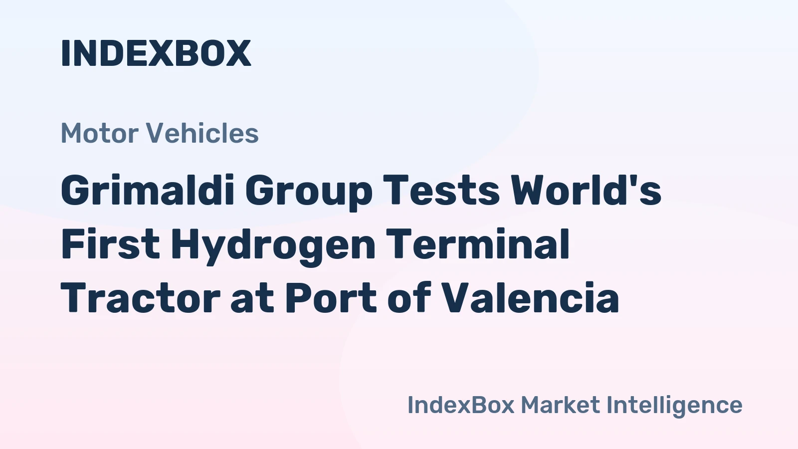 Grimaldi Group Tests World's First Hydrogen Terminal Tractor at Port of Valencia