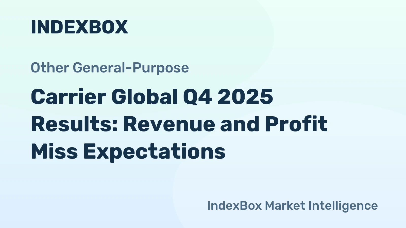 Carrier Global Q4 2025 Results: Revenue and Profit Miss Expectations