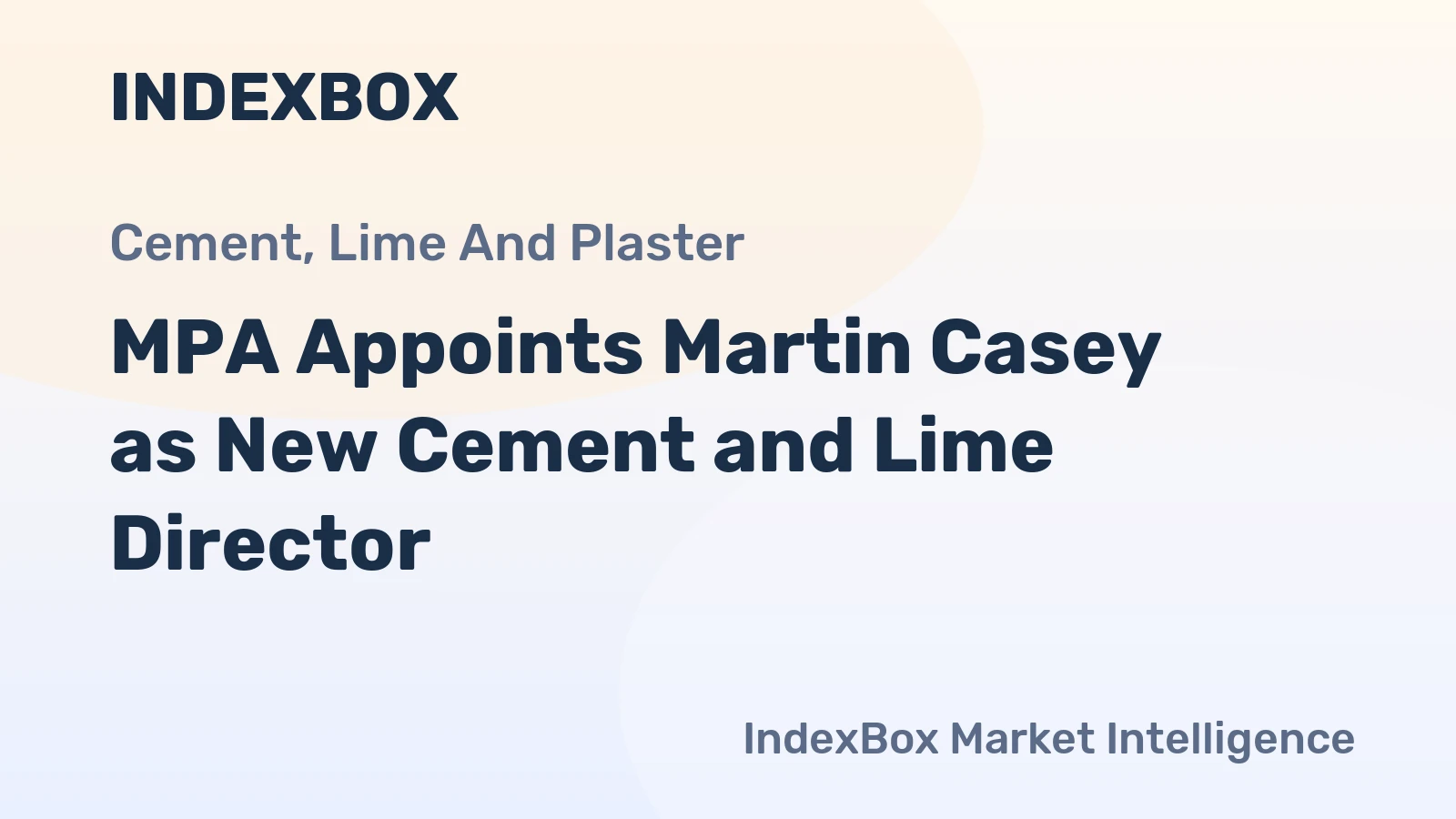 MPA Appoints Martin Casey as New Cement and Lime Director