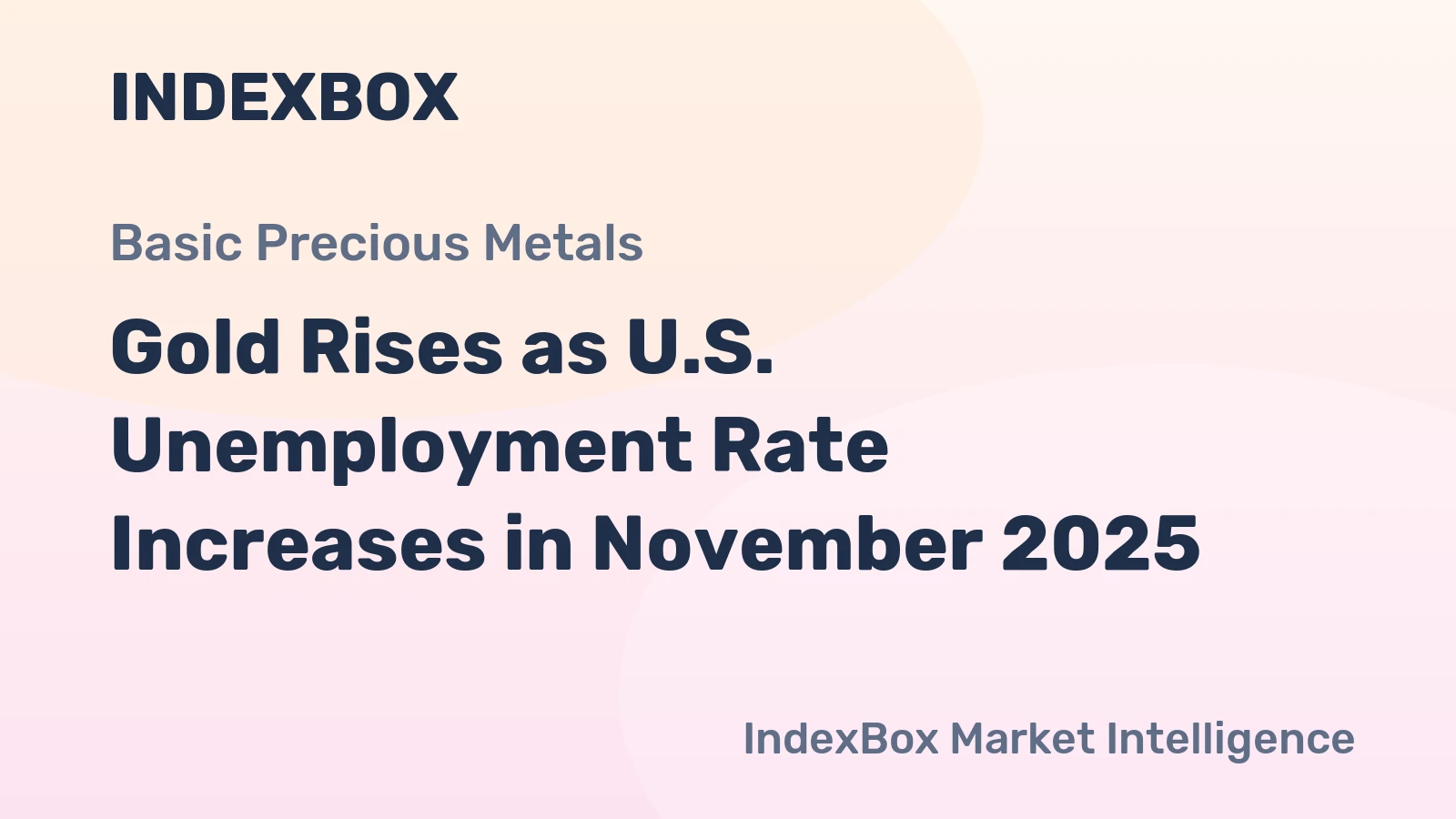 Gold Rises as U.S. Unemployment Rate Increases in November 2025