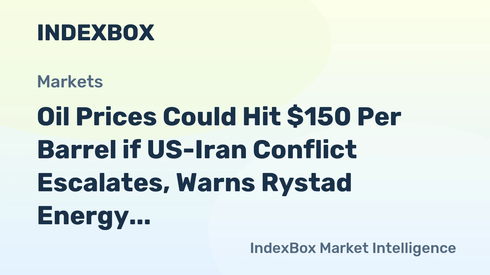 Oil Prices Could Hit $150 Per Barrel if US-Iran Conflict Escalates, Warns Rystad Energy