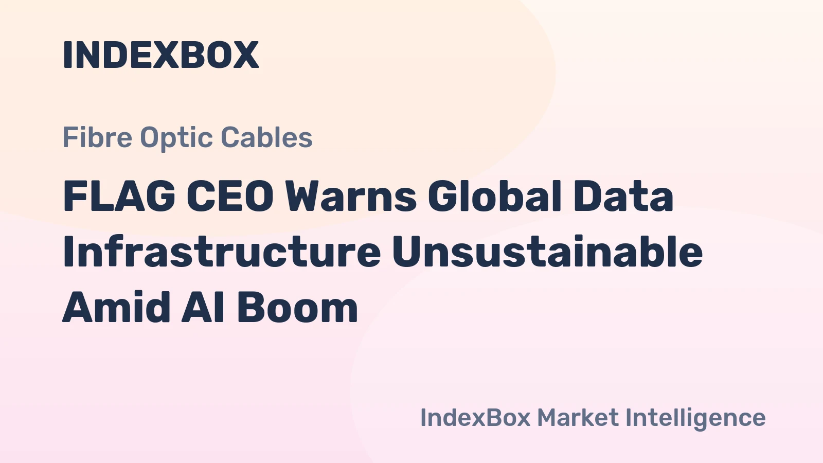 FLAG CEO Warns Global Data Infrastructure Unsustainable Amid AI Boom