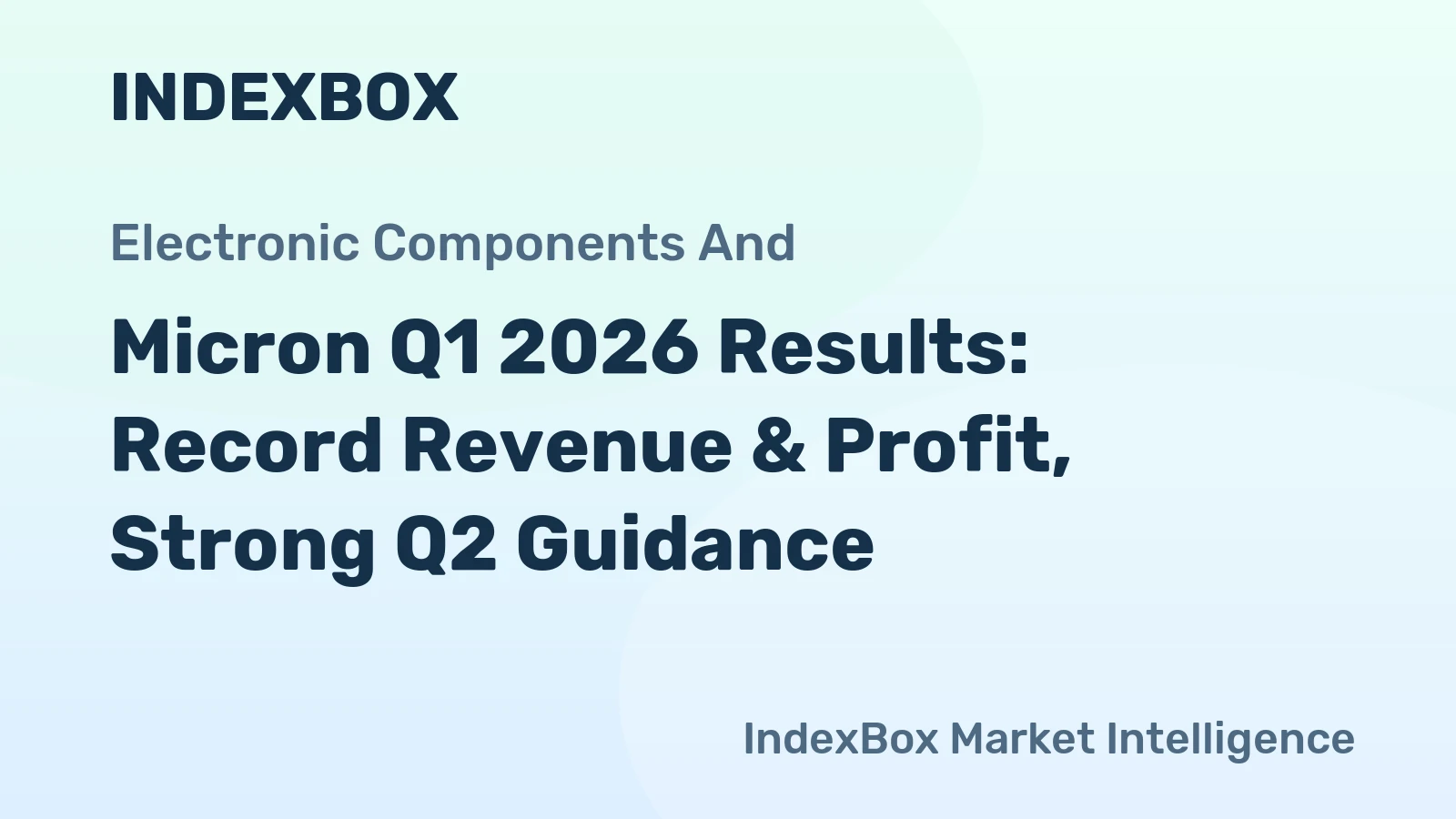 Micron Q1 2026 Results: Record Revenue & Profit, Strong Q2 Guidance