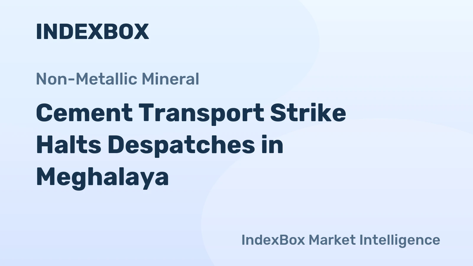 Cement Transport Strike Halts Despatches in Meghalaya