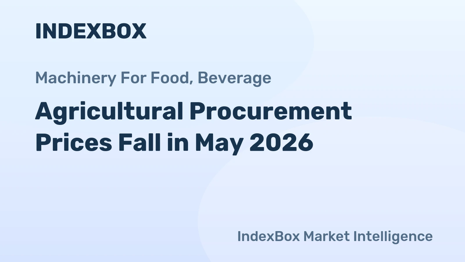 Agricultural Procurement Prices Fall in May 2026