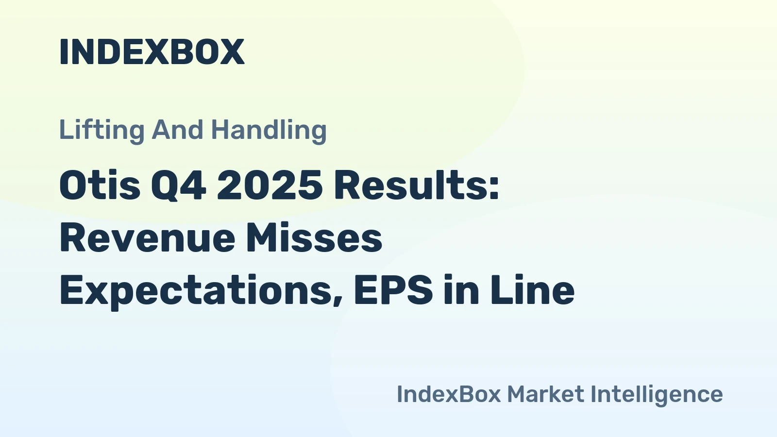 Otis Q4 2025 Results: Revenue Misses Expectations, EPS in Line