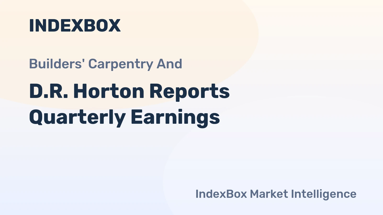 D.R. Horton Reports Quarterly Earnings