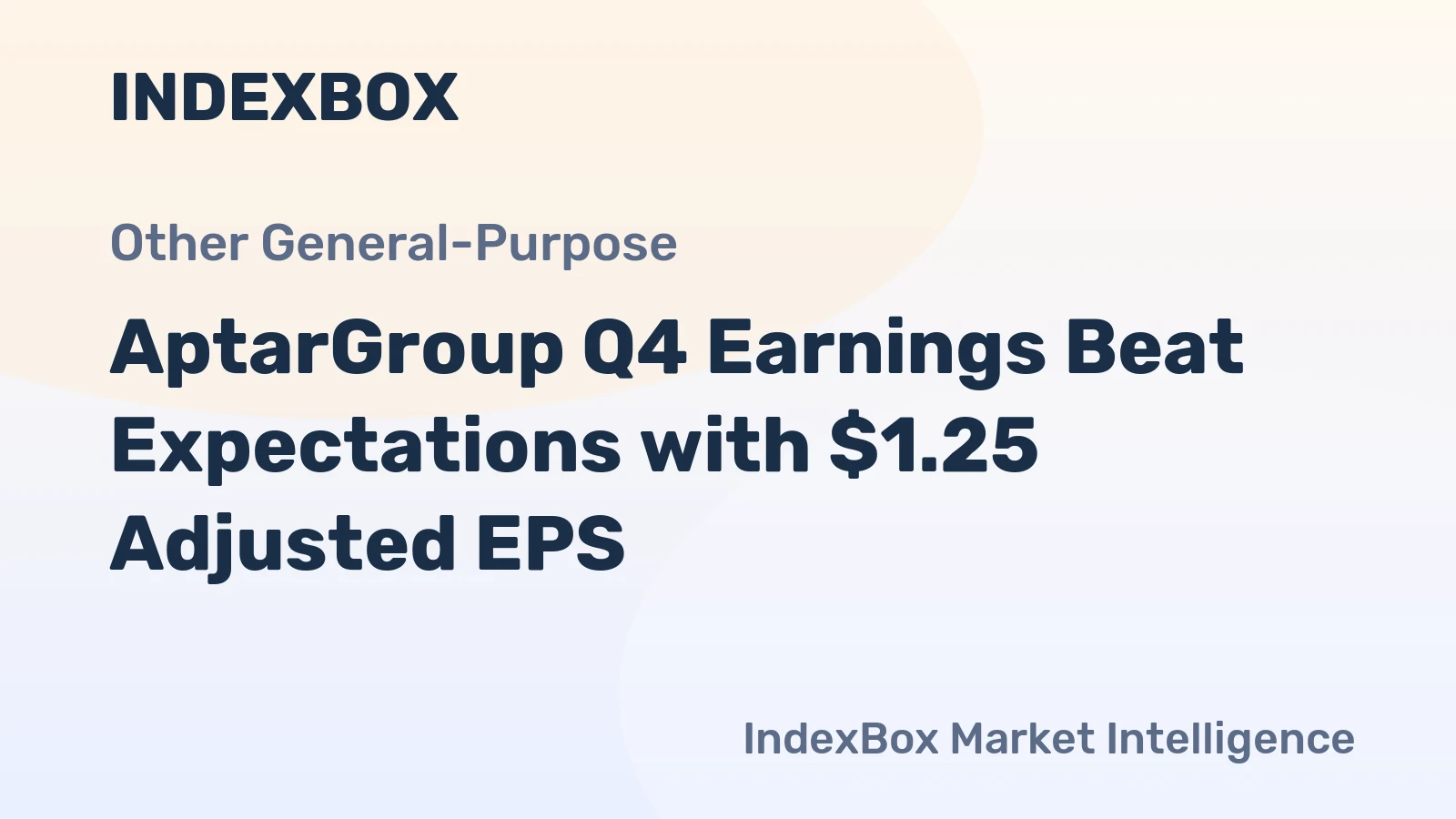 AptarGroup Q4 Earnings Beat Expectations with $1.25 Adjusted EPS