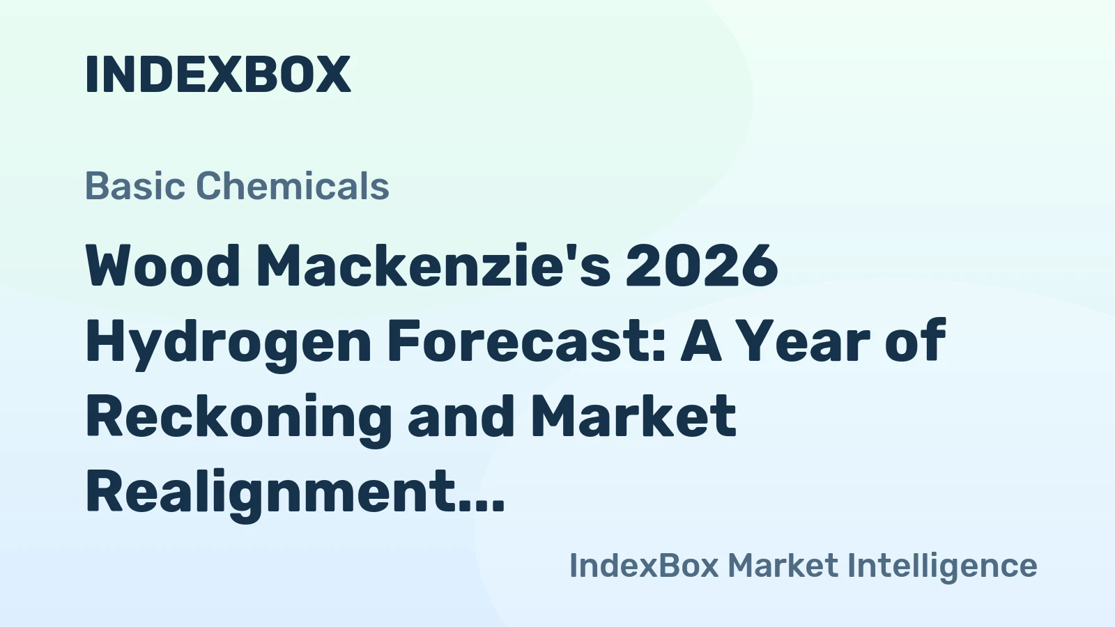 Wood Mackenzie's 2026 Hydrogen Forecast: A Year of Reckoning and Market Realignment